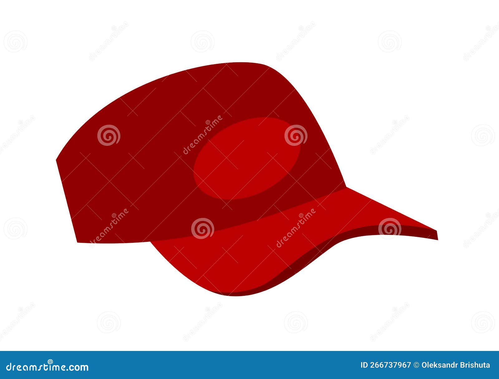 Red Baseball Cap without Logo. Stock Illustration - Illustration of ...