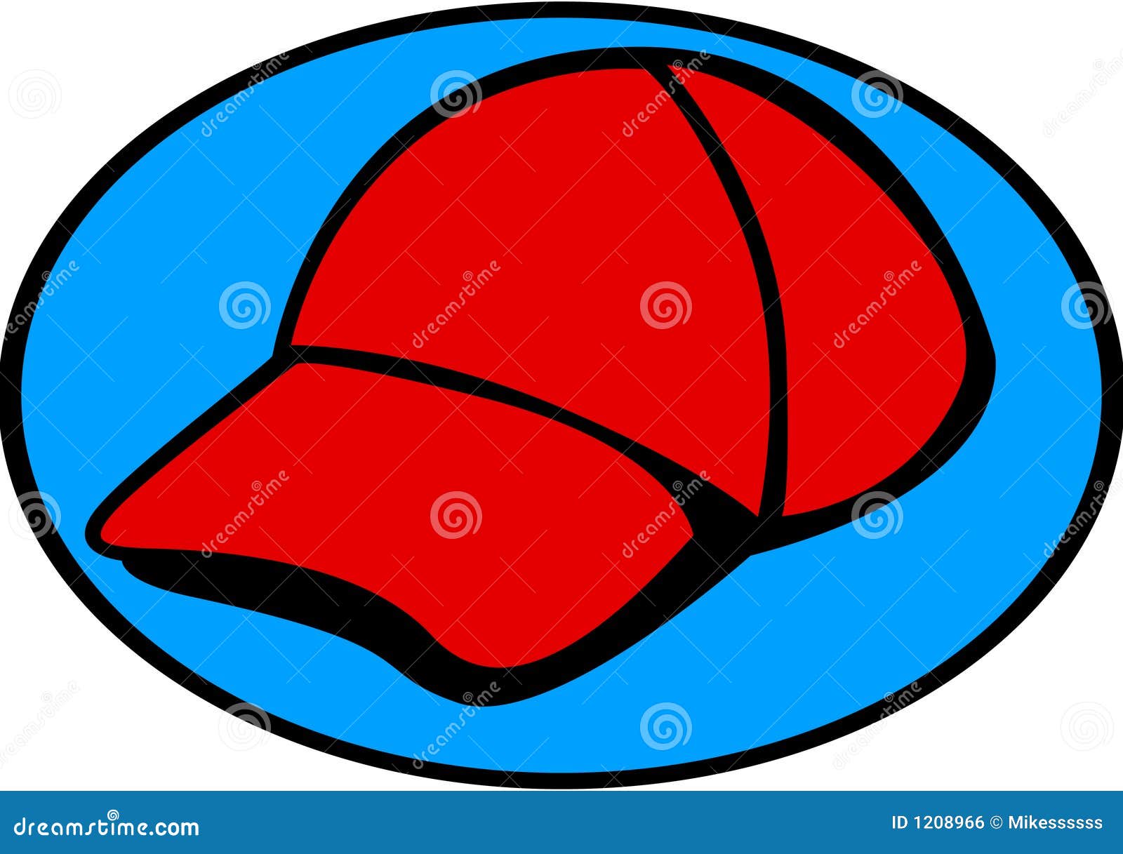 Red Baseball Cap or Sport Hat. Vector Stock Vector - Illustration of ...