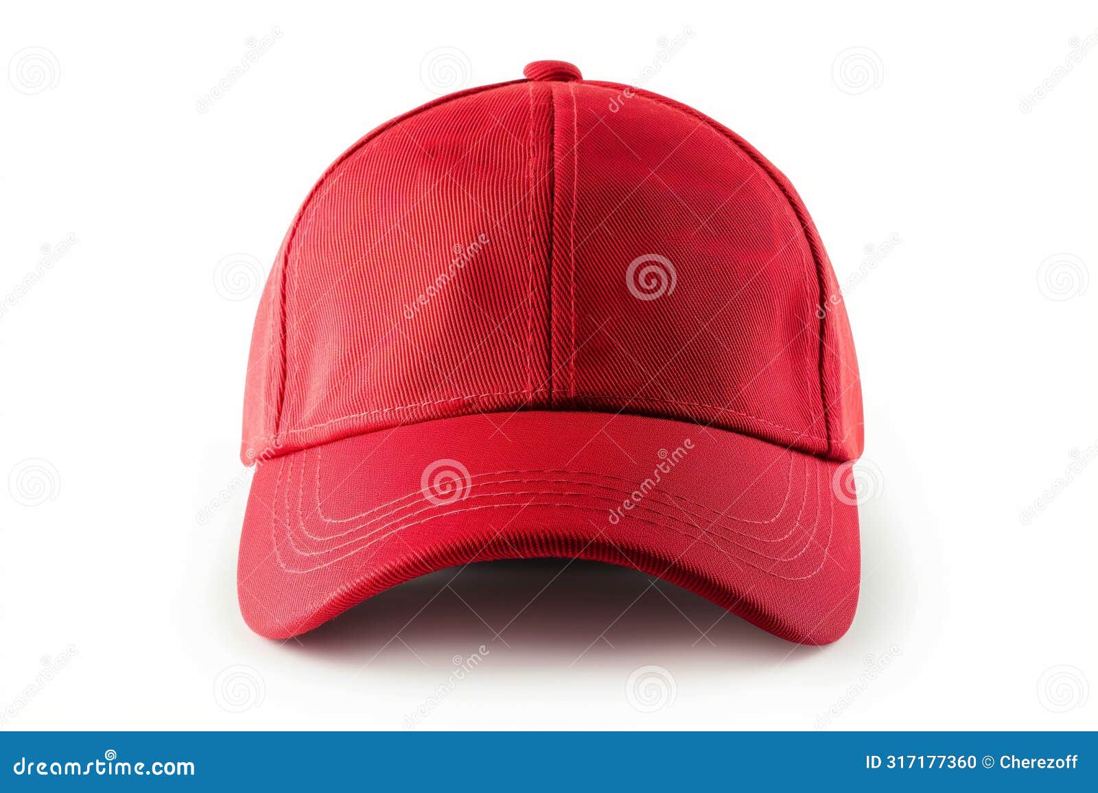 Red Baseball Cap on White Background Stock Photo - Image of style ...