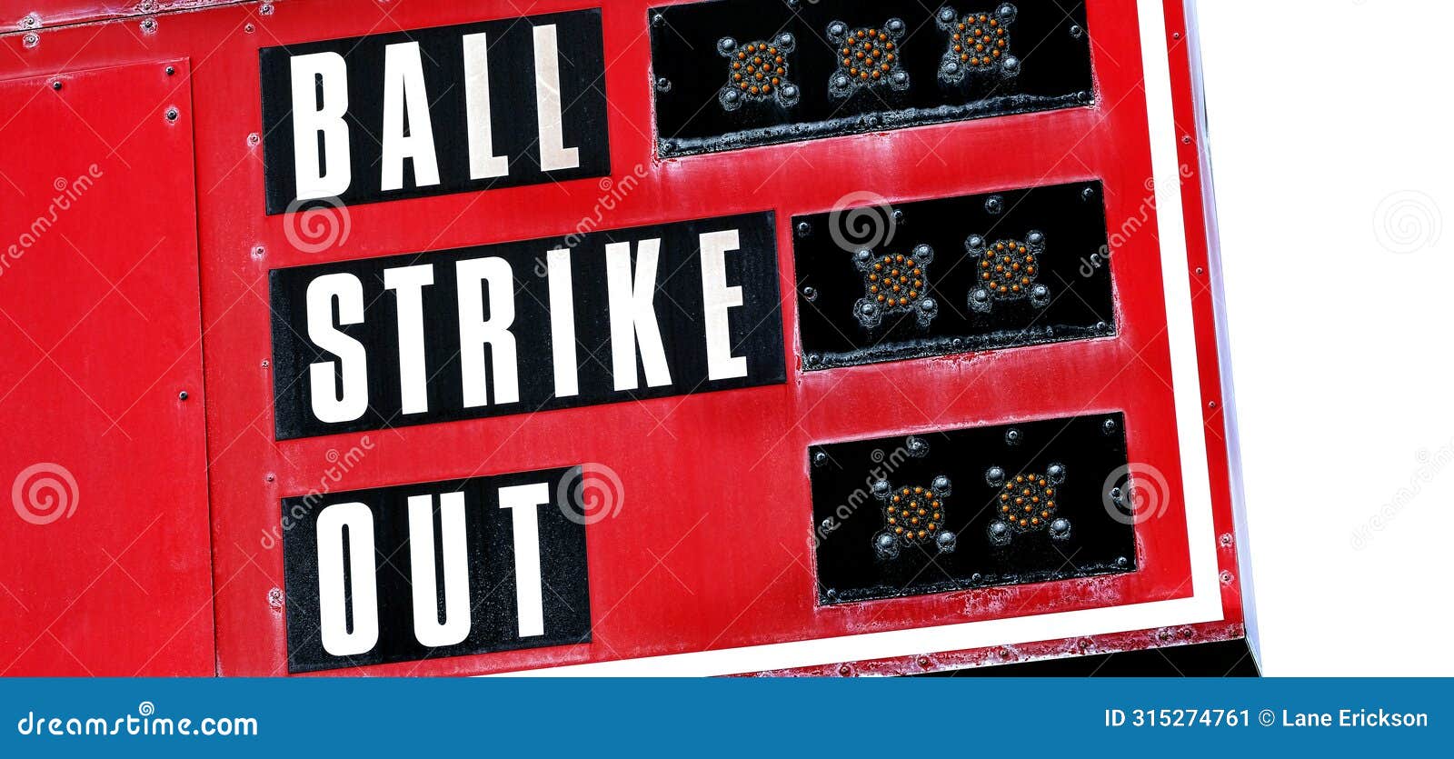 Red Baseball Scoreboard Ball Strike Out Stock Image - Image of sign ...