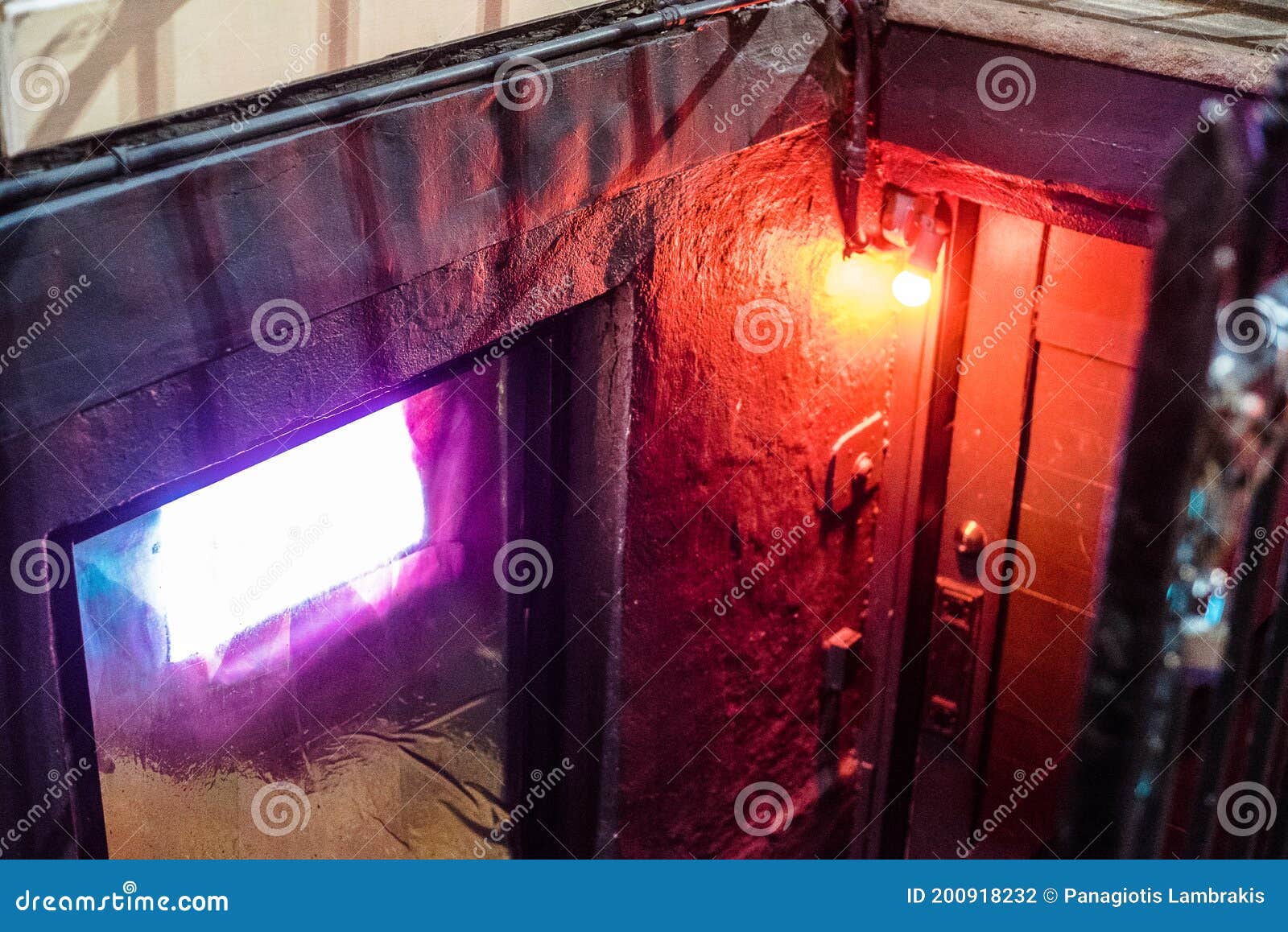 The red basement stock photo. Image of light, york, signage - 200918232