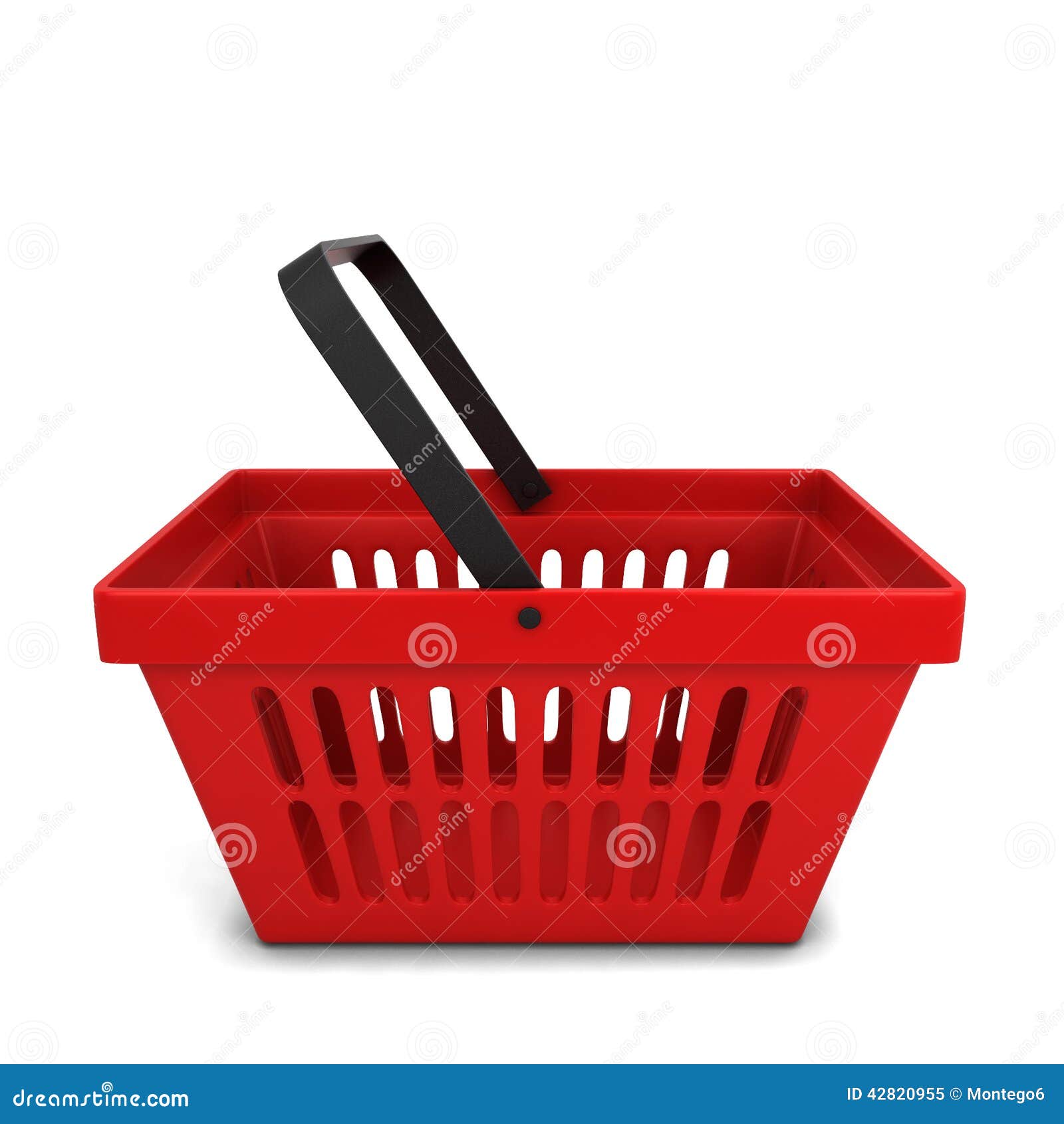 Red basket stock illustration. Illustration of commerce - 42820955