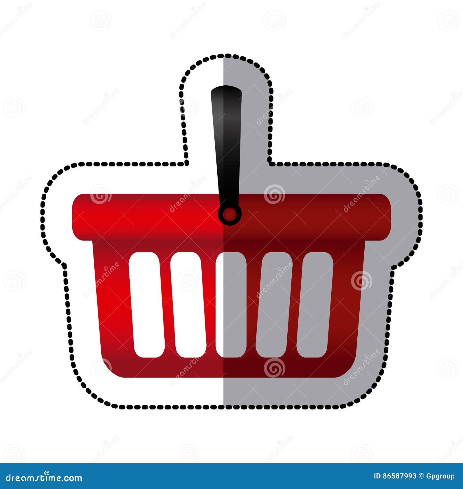 Red baskets icon image stock illustration. Illustration of icon - 86587993