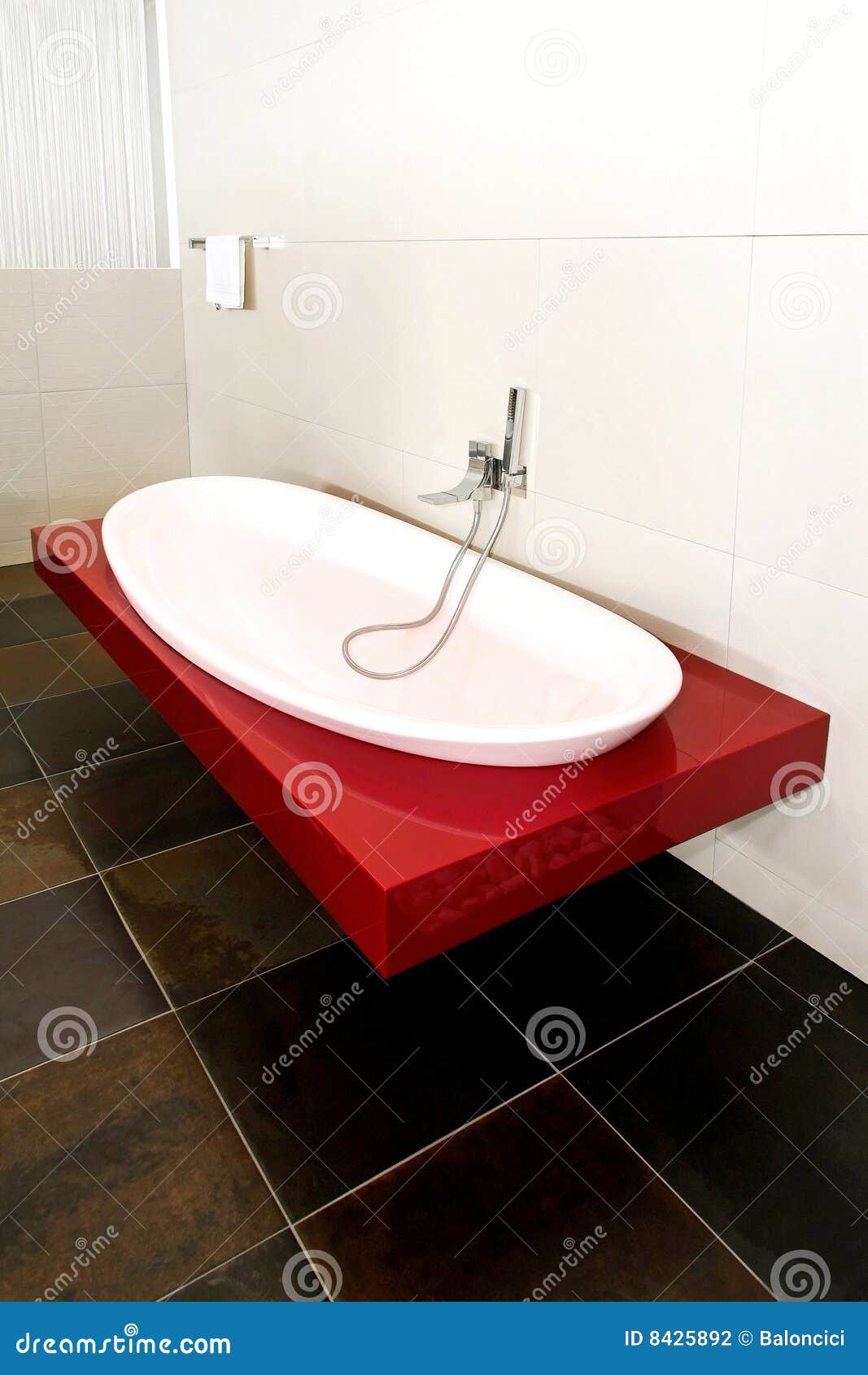 Red bathtub stock photo. Image of clean, stylish, bath - 8425892