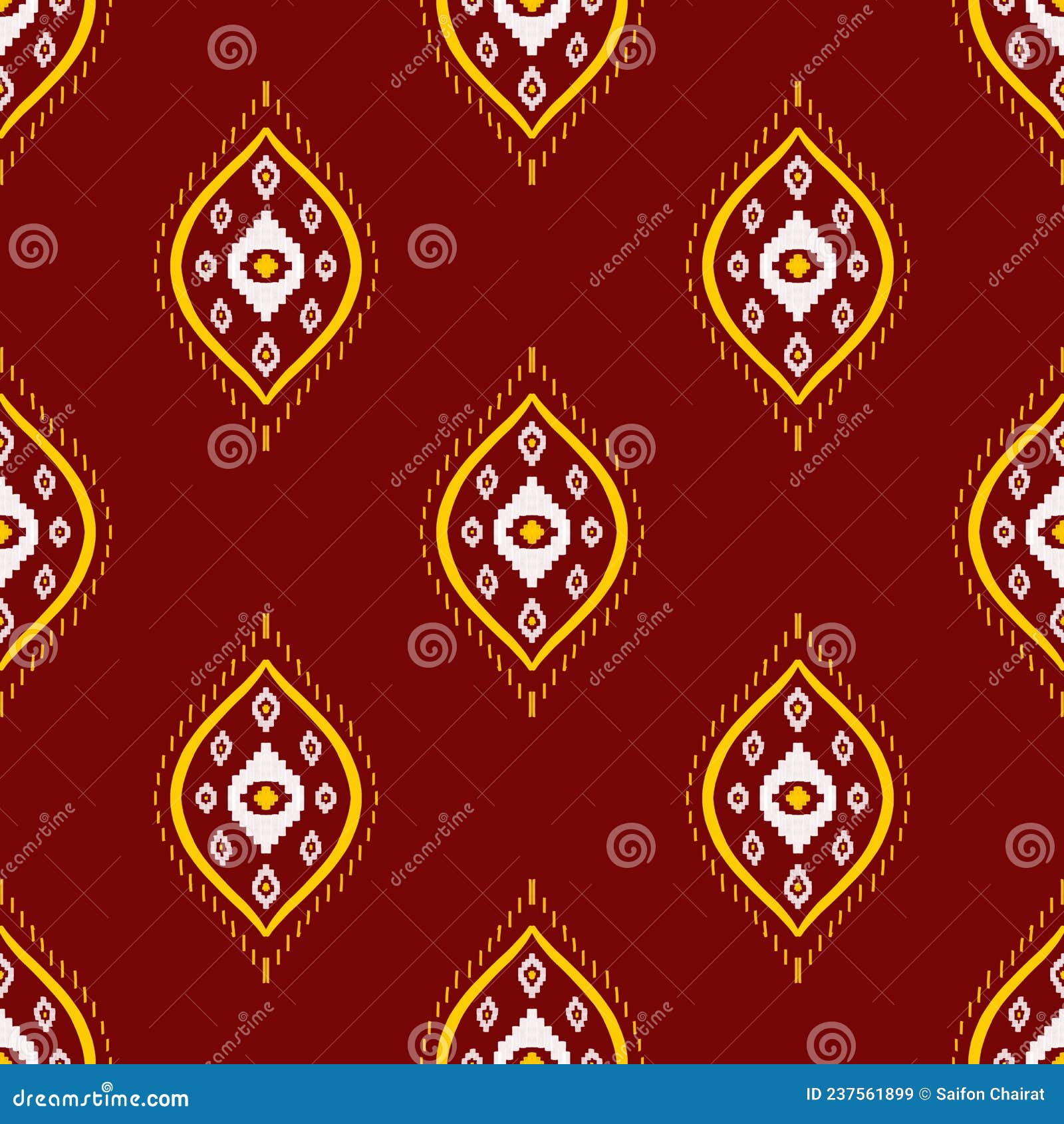 Red batik pattern stock illustration. Illustration of creation - 237561899