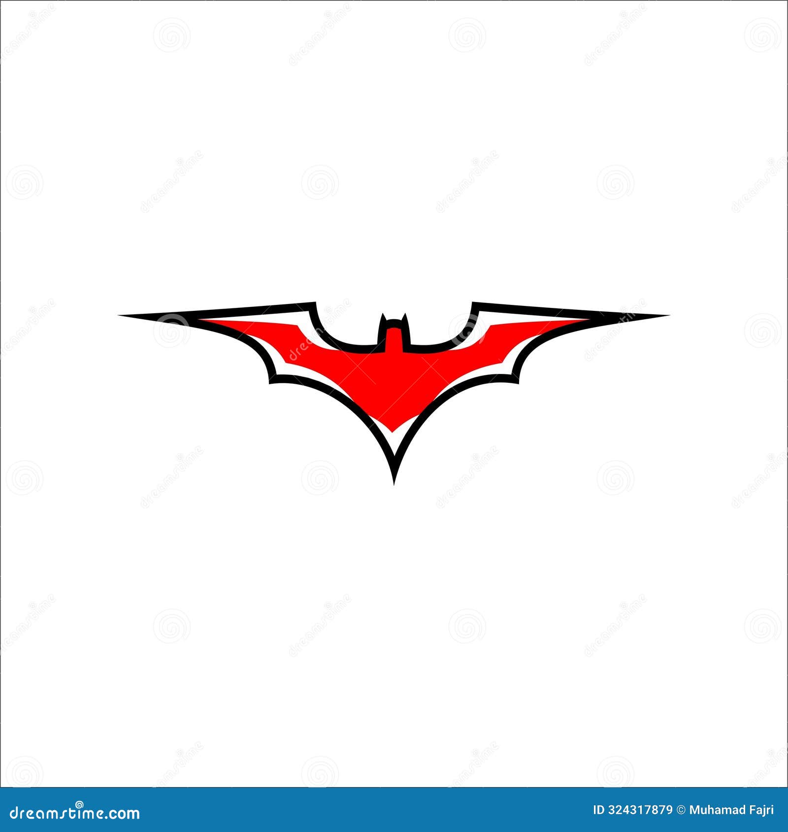 Red Batman logo stock vector. Illustration of comic - 324317879