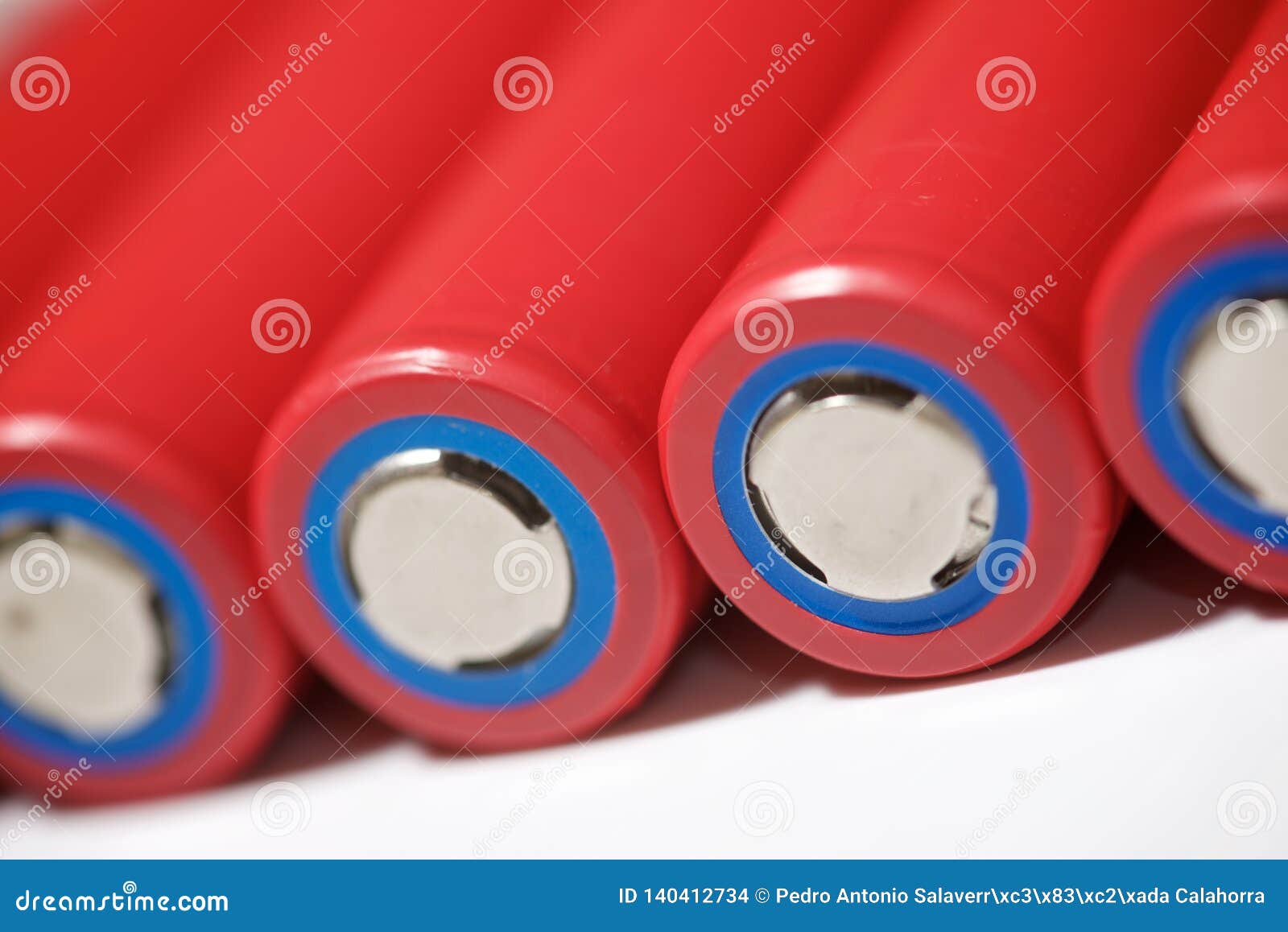 Red batteries view stock photo. Image of accumulator - 140412734