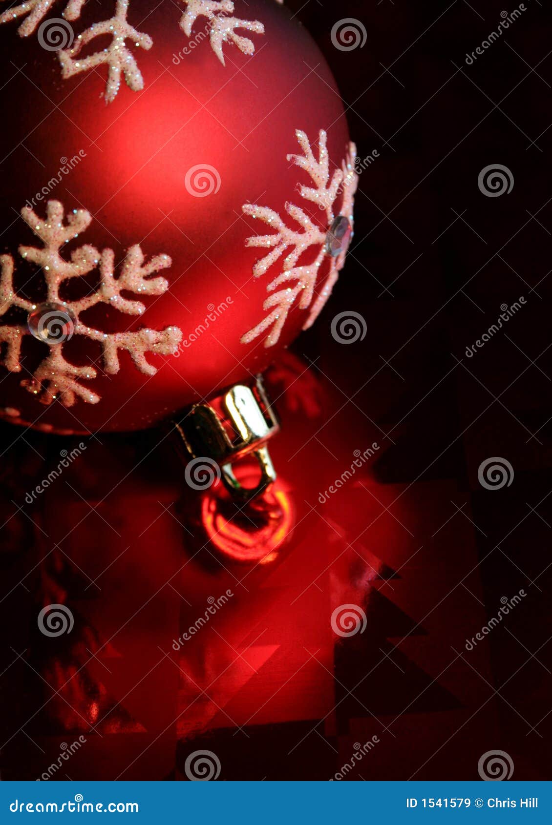 Red Bauble stock image. Image of glossy, advent, beaming - 1541579