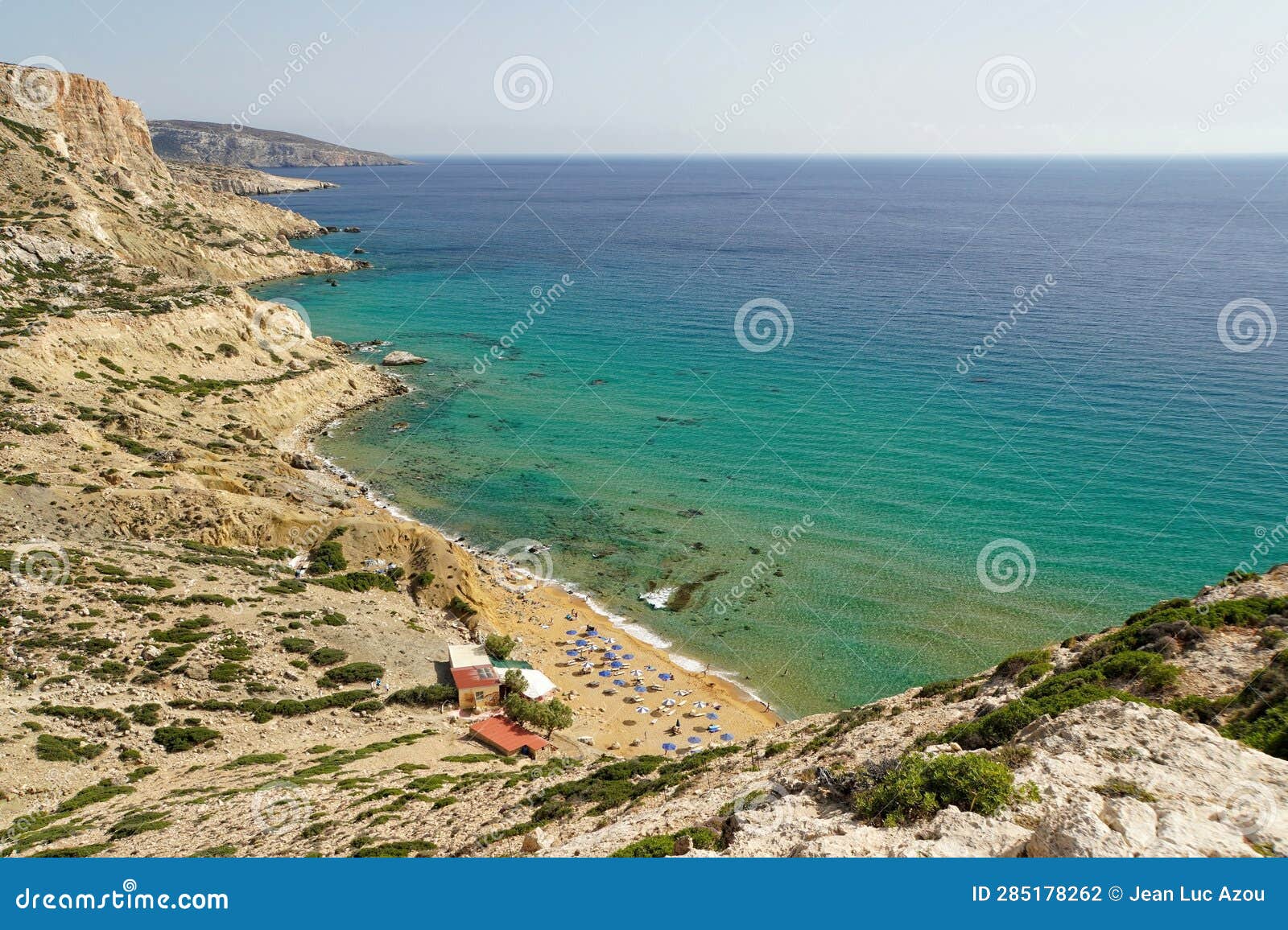 Red Beach in Matala, Crete stock photo. Image of rocks - 285178262