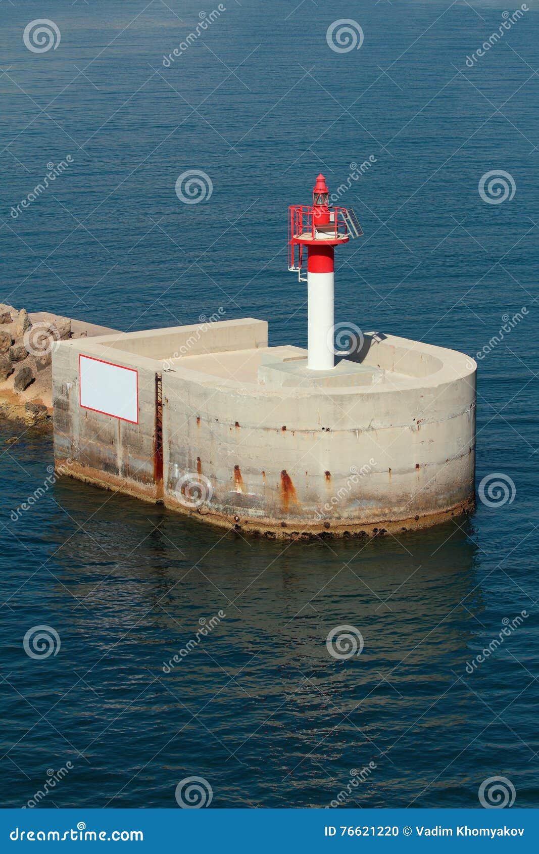 Red beacon on pier stock photo. Image of architectural - 76621220
