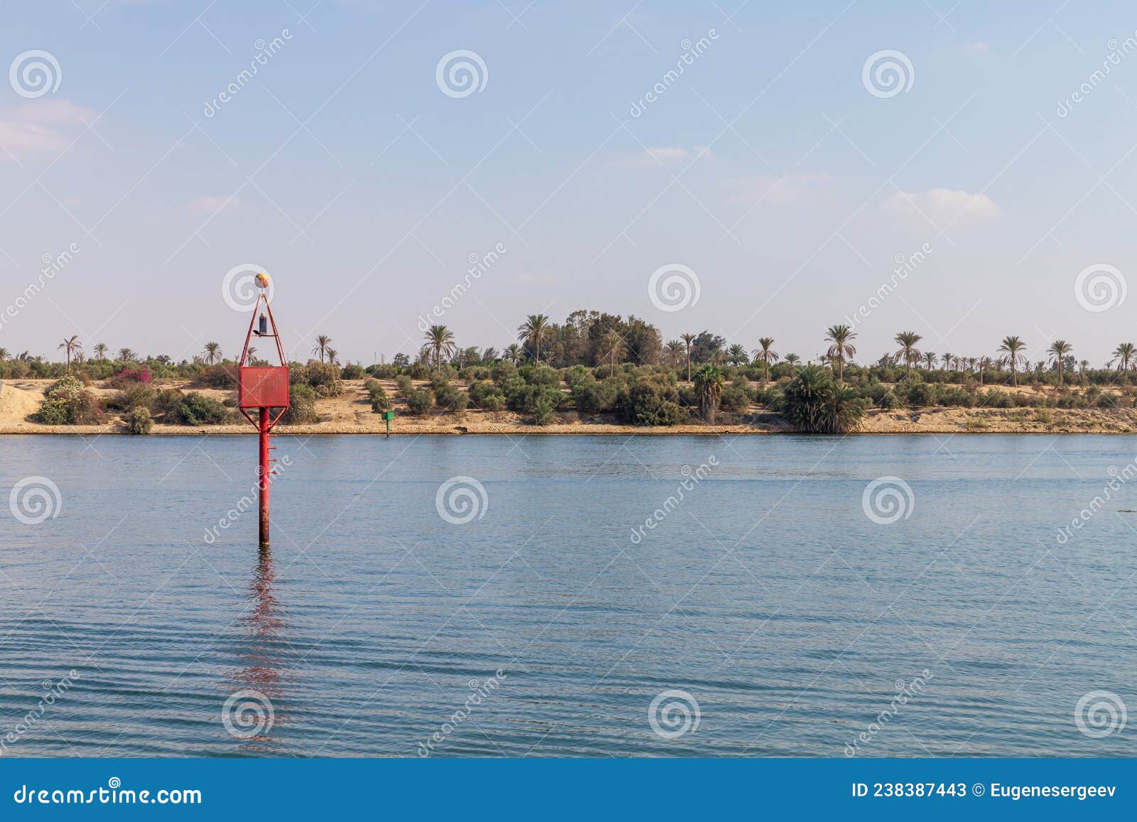 Red Beacon. Suez Canal Navigation Marks. Ismailia, Egypt Stock Image ...