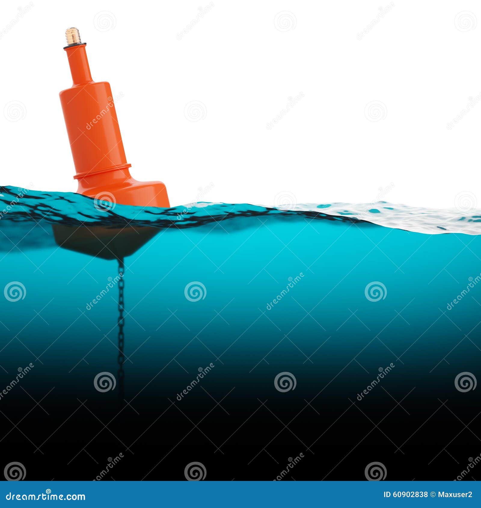 Red Beacon on Water Surface Closeup Stock Photo - Image of border ...