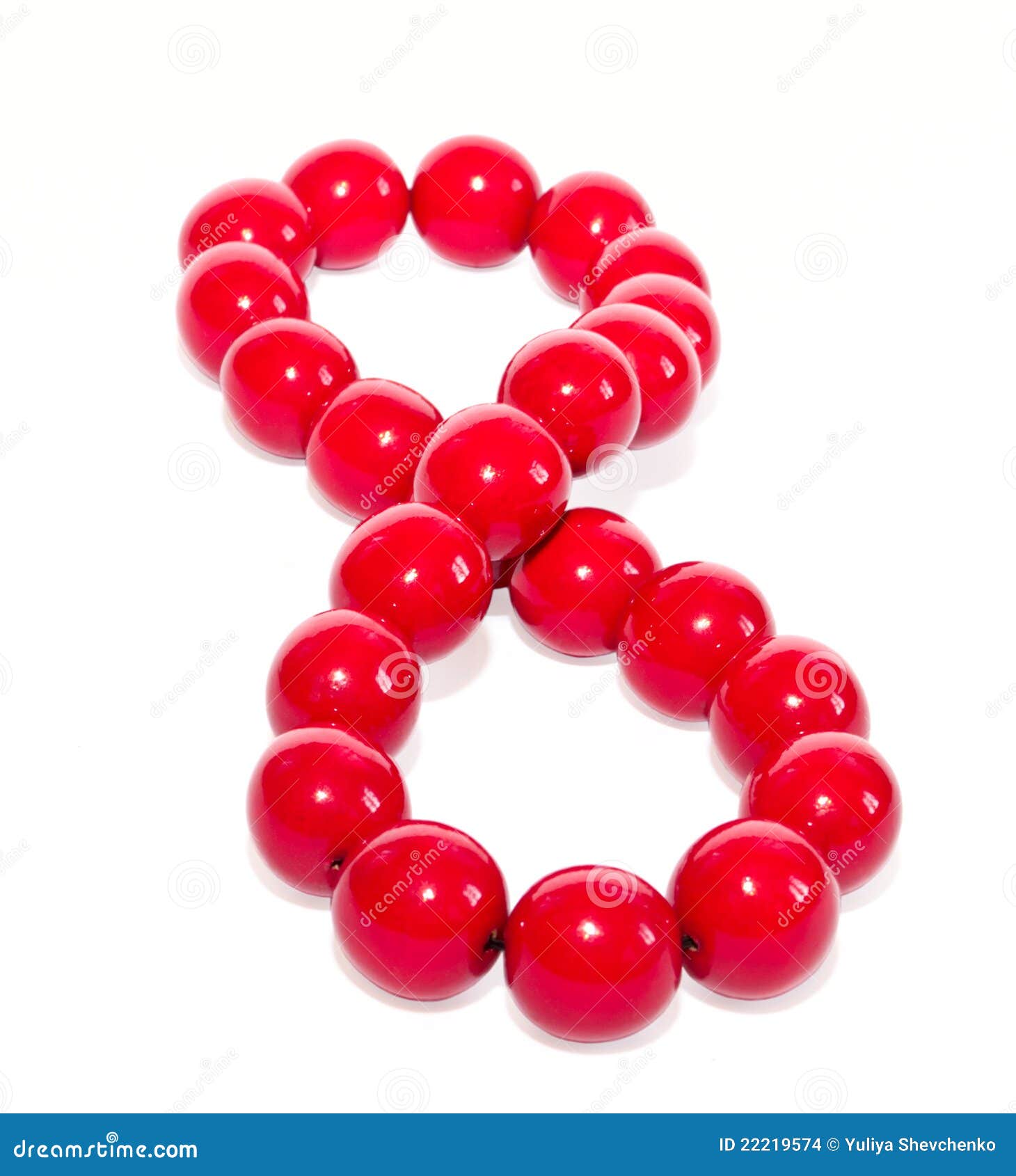 The Red Bead Laid Out As a Figure Eight Stock Photo - Image of bead ...