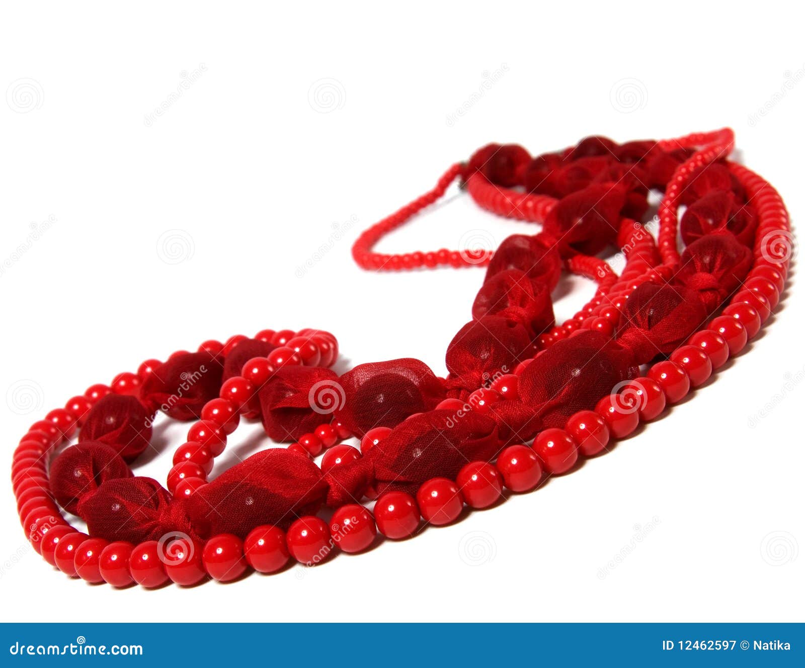 Red beads stock image. Image of imitation, decorative - 12462597