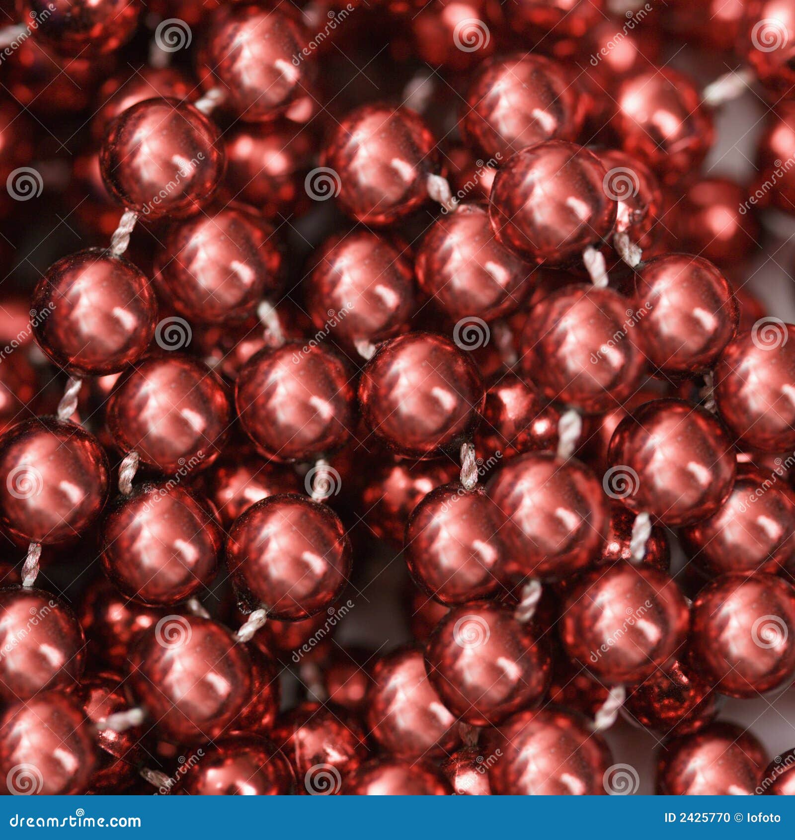 Red beads. stock photo. Image of balls, objects, square - 2425770