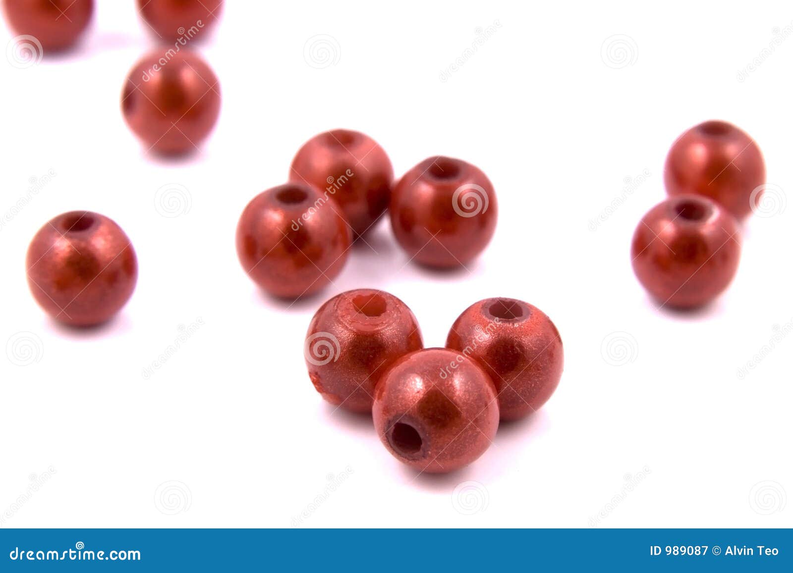 Red Beads stock image. Image of hole, necklace, ball, accessory - 989087