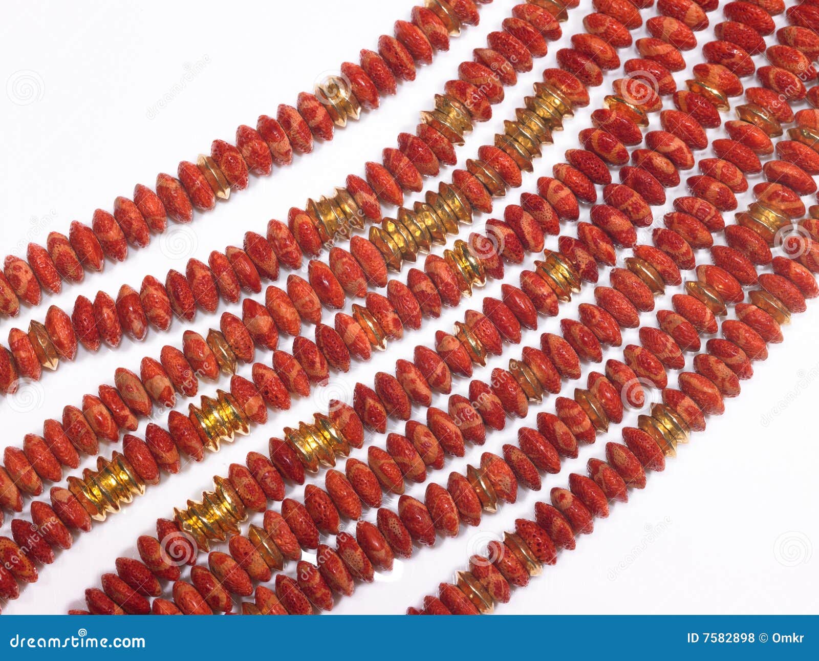 Red Beads chain stock photo. Image of comfort, jewelery - 7582898