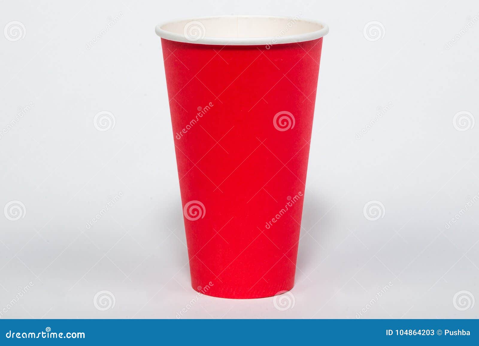 Red Beaker Made of Cardboard for Beverages Stock Image - Image of ...