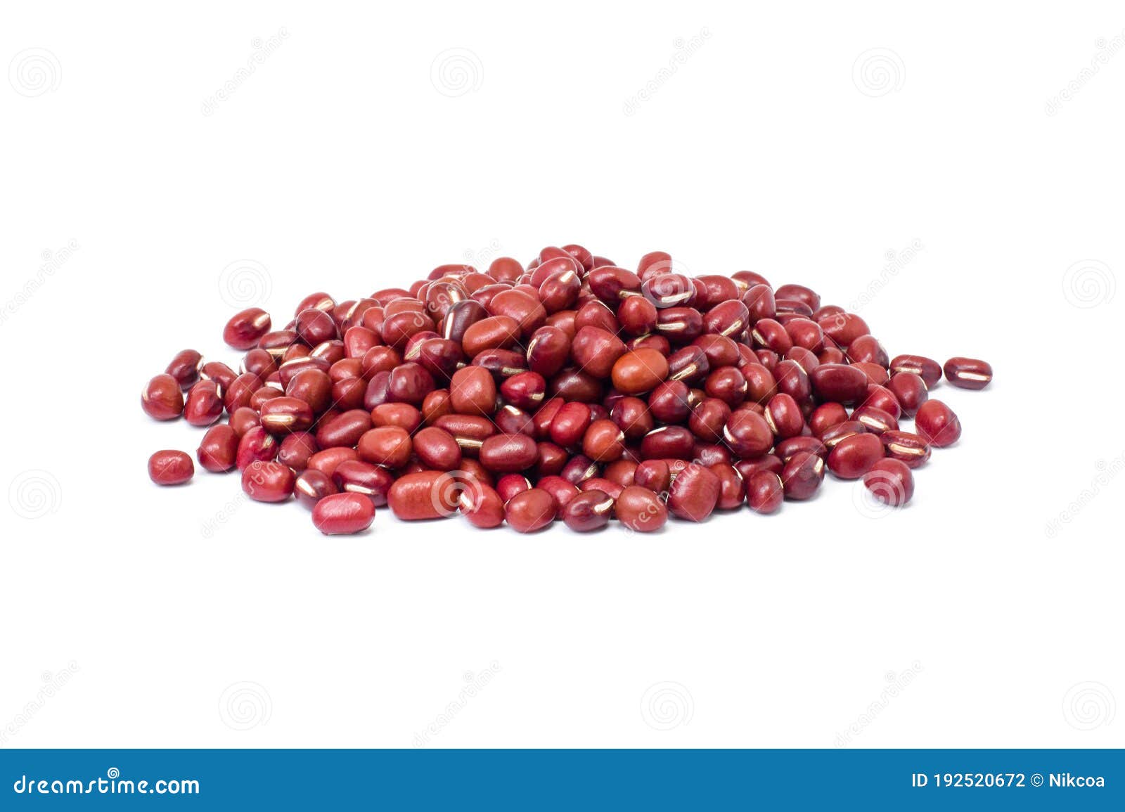 Pile of Red Beans Adzuki or Japanese Red Bean Isolated on White Stock ...