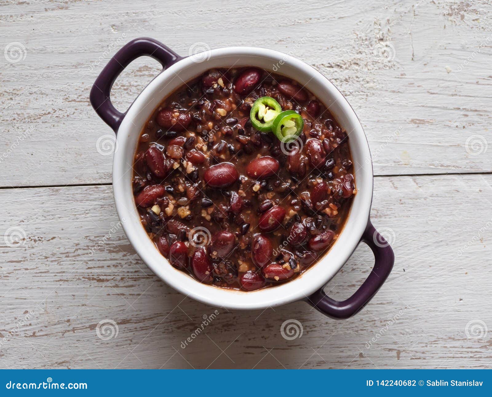 Red Bean Congee. Chinese Dish with Red Beans. Stock Photo - Image of ...
