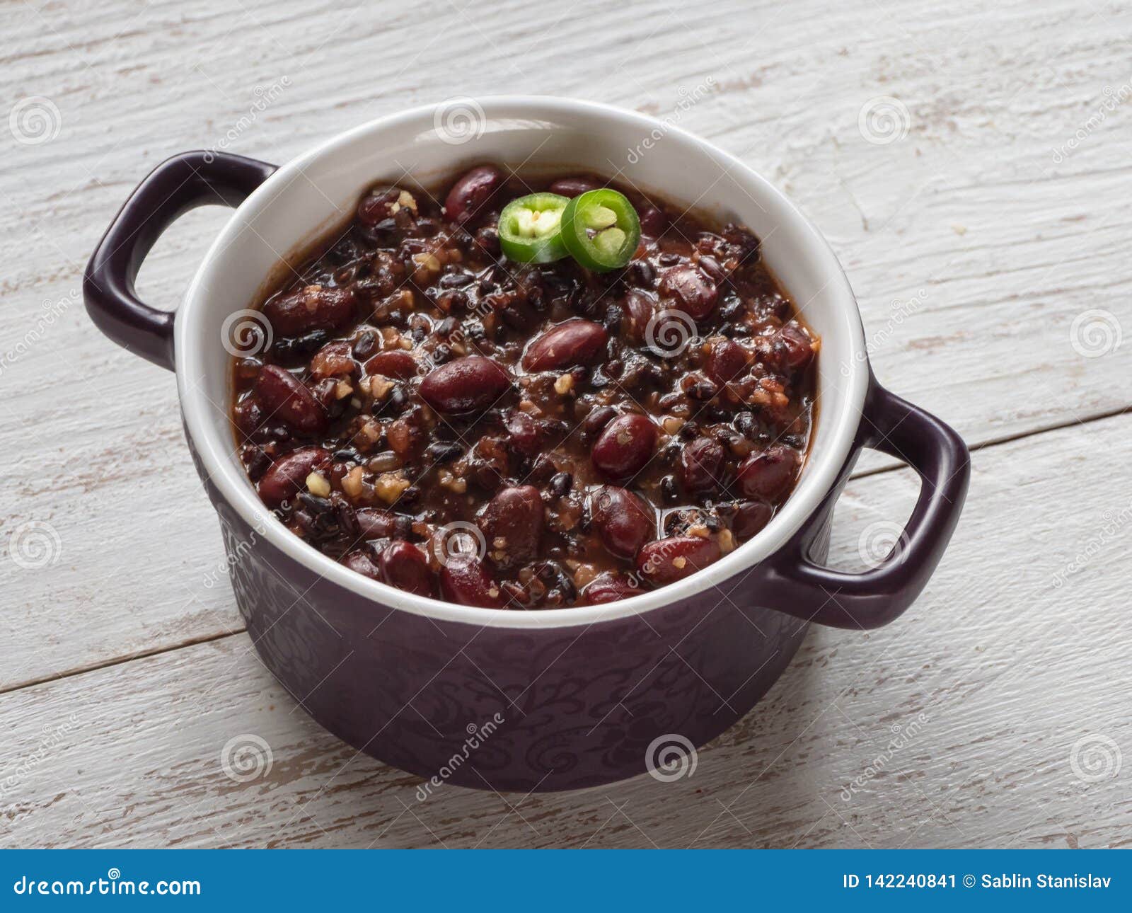 Red Bean Congee. Chinese Dish with Red Beans. Stock Image - Image of ...