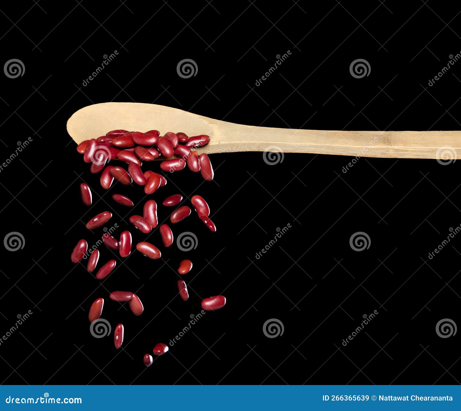 Red Bean Fall, Red Grain Beans Explode Abstract Cloud Fly from Wooden ...