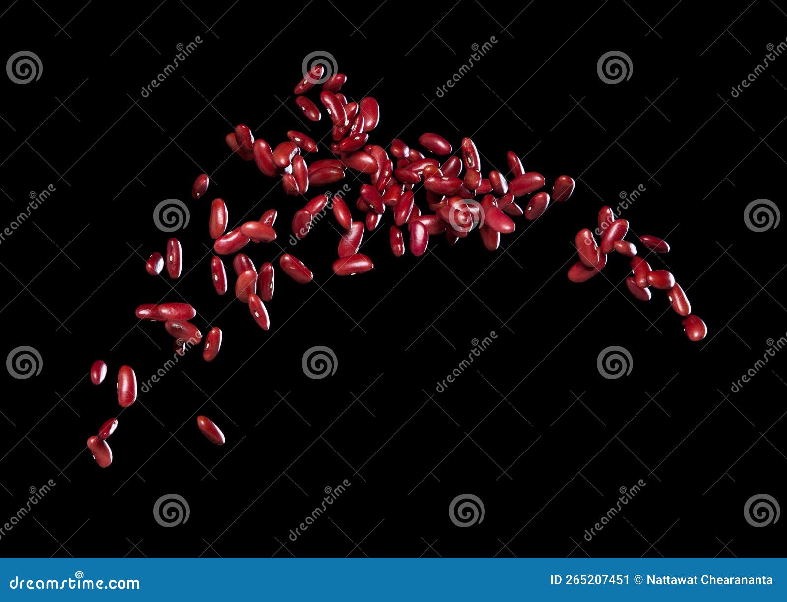 Red Bean Flying Explosion, Red Grain Beans Explode Abstract Cloud Fly ...