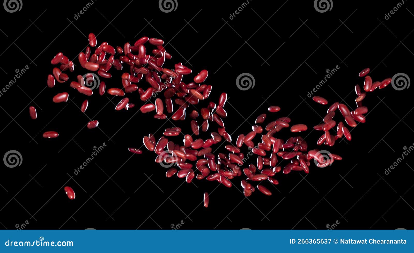 Red Bean Flying Explosion, Red Grain Beans Explode Abstract Cloud Fly ...