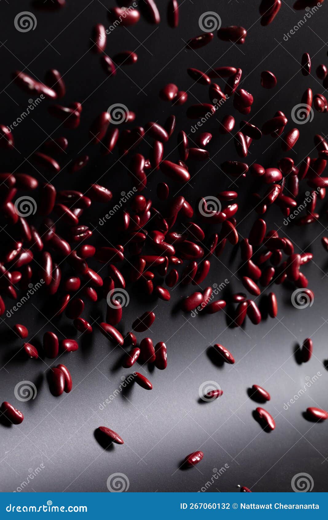 Red Bean Flying Explosion, Red Grain Beans Explode Abstract Cloud Fly ...