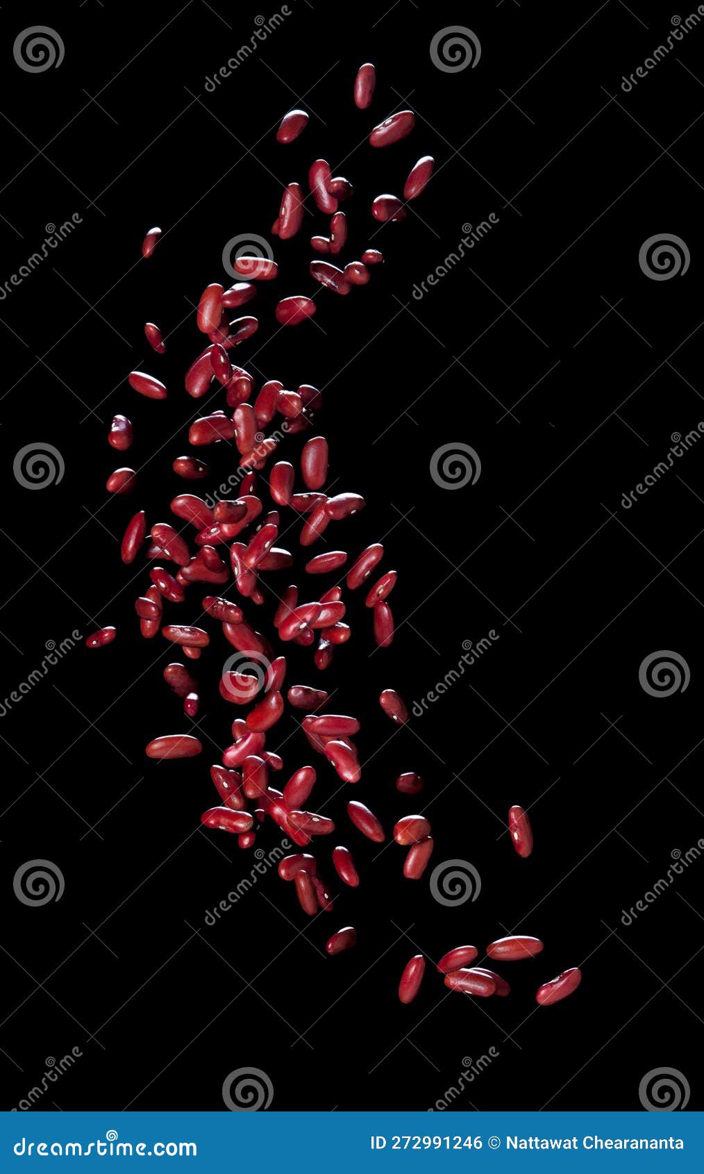 Red Bean Flying Explosion, Red Grain Beans Explode Abstract Cloud Fly ...