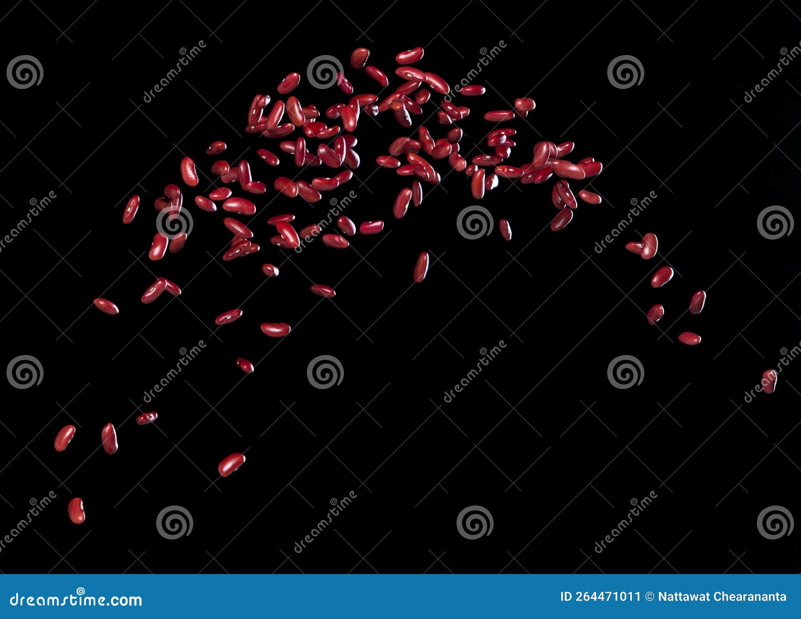 Red Bean Flying Explosion, Red Grain Beans Explode Abstract Cloud Fly ...