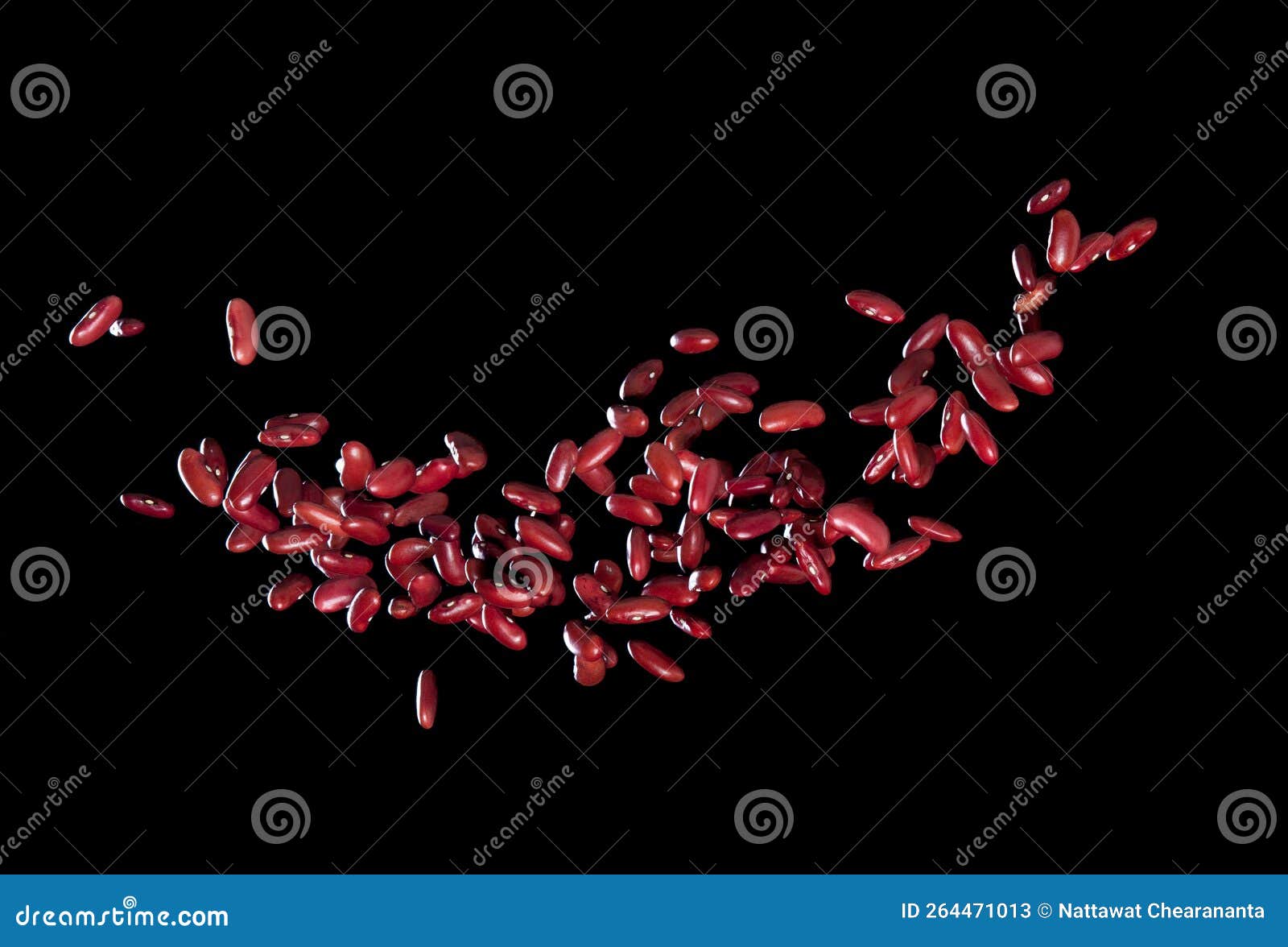 Red Bean Flying Explosion, Red Grain Beans Explode Abstract Cloud Fly ...