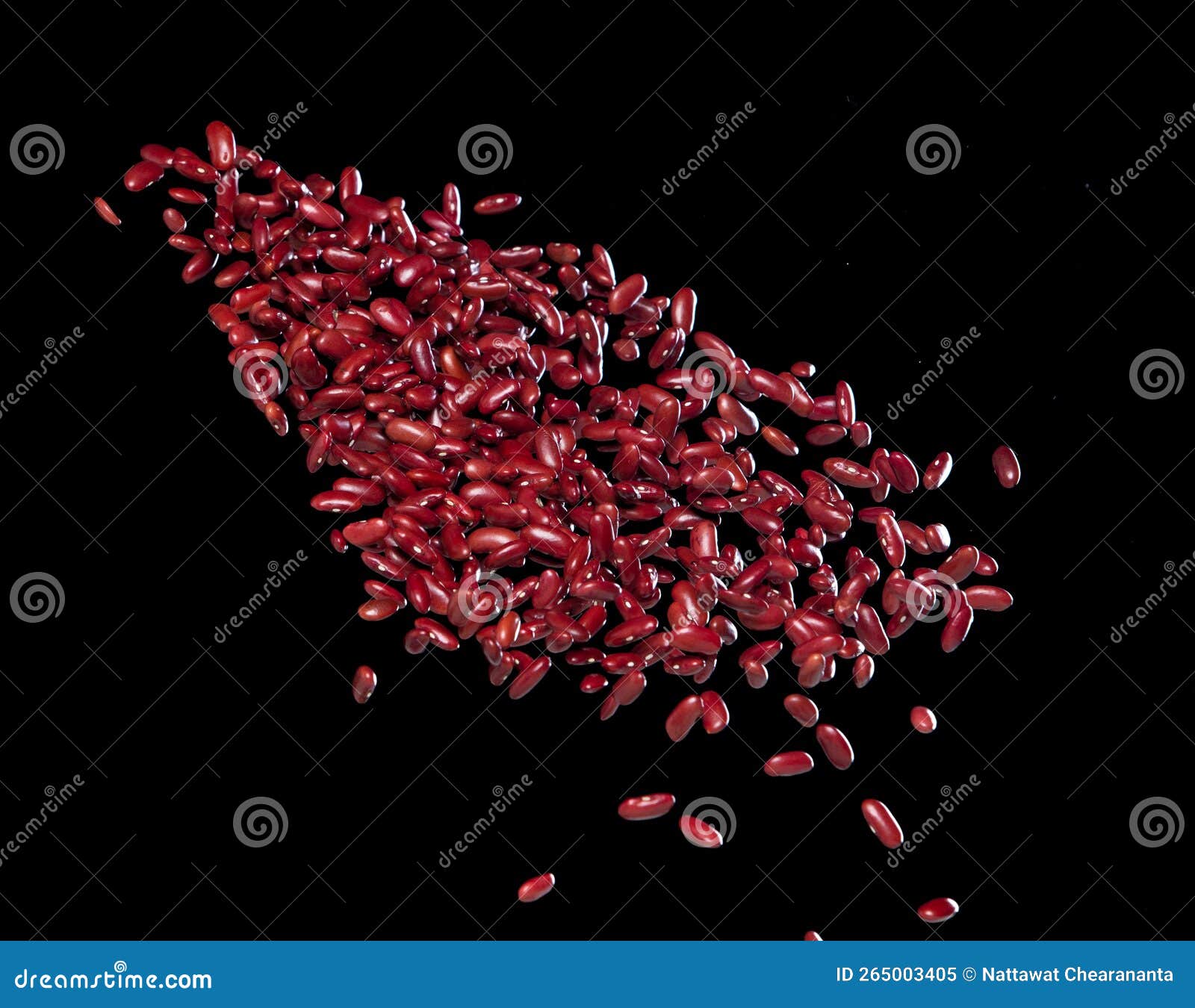 Red Bean Flying Explosion, Red Grain Beans Explode Abstract Cloud Fly ...