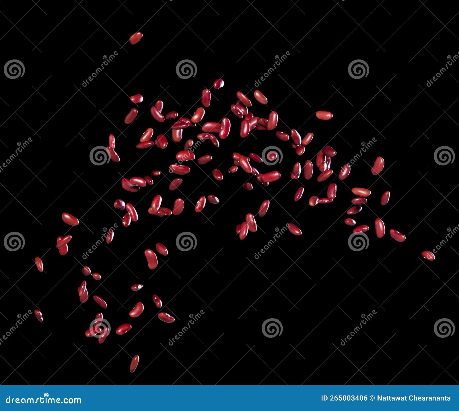 Red Bean Flying Explosion, Red Grain Beans Explode Abstract Cloud Fly ...