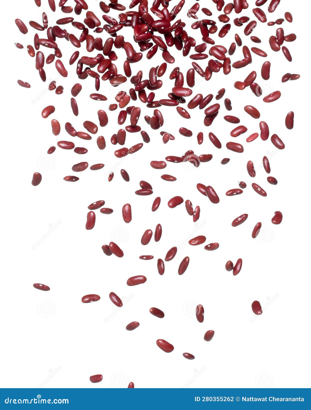 Red Bean Flying Explosion, Red Grain Beans Explode Abstract Cloud Fly ...