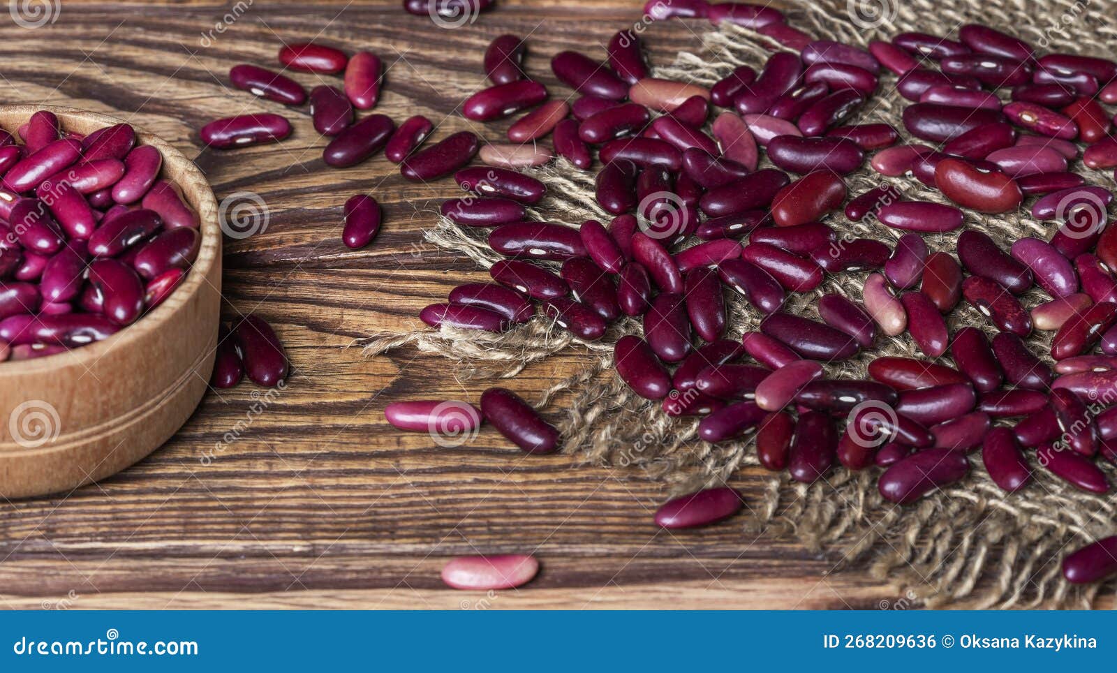 Red Bean Grains in a Wooden Bowl Stock Photo - Image of beans, bean ...