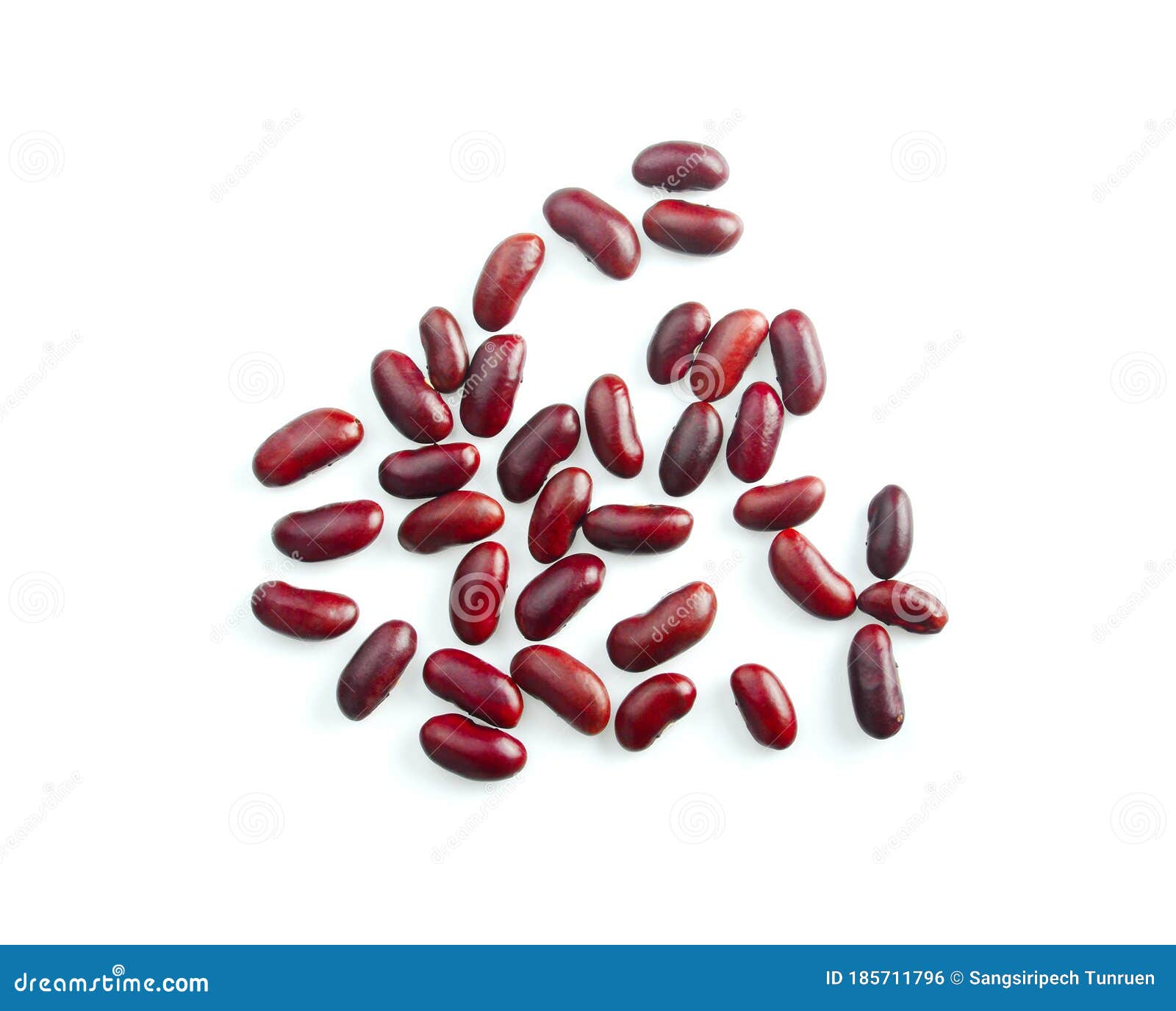 Red Bean Isolated on White Background Stock Photo - Image of beans ...