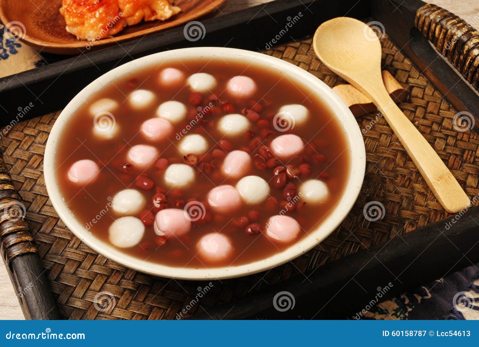 Red Bean Soup with Rice Ball Stock Image - Image of food, traditional ...