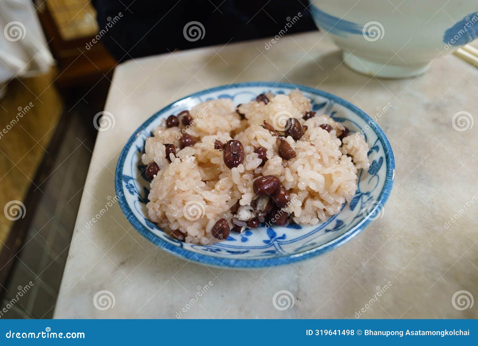 Red Bean Sticky Rice Japanese Dessert Stock Photo - Image of bowl ...