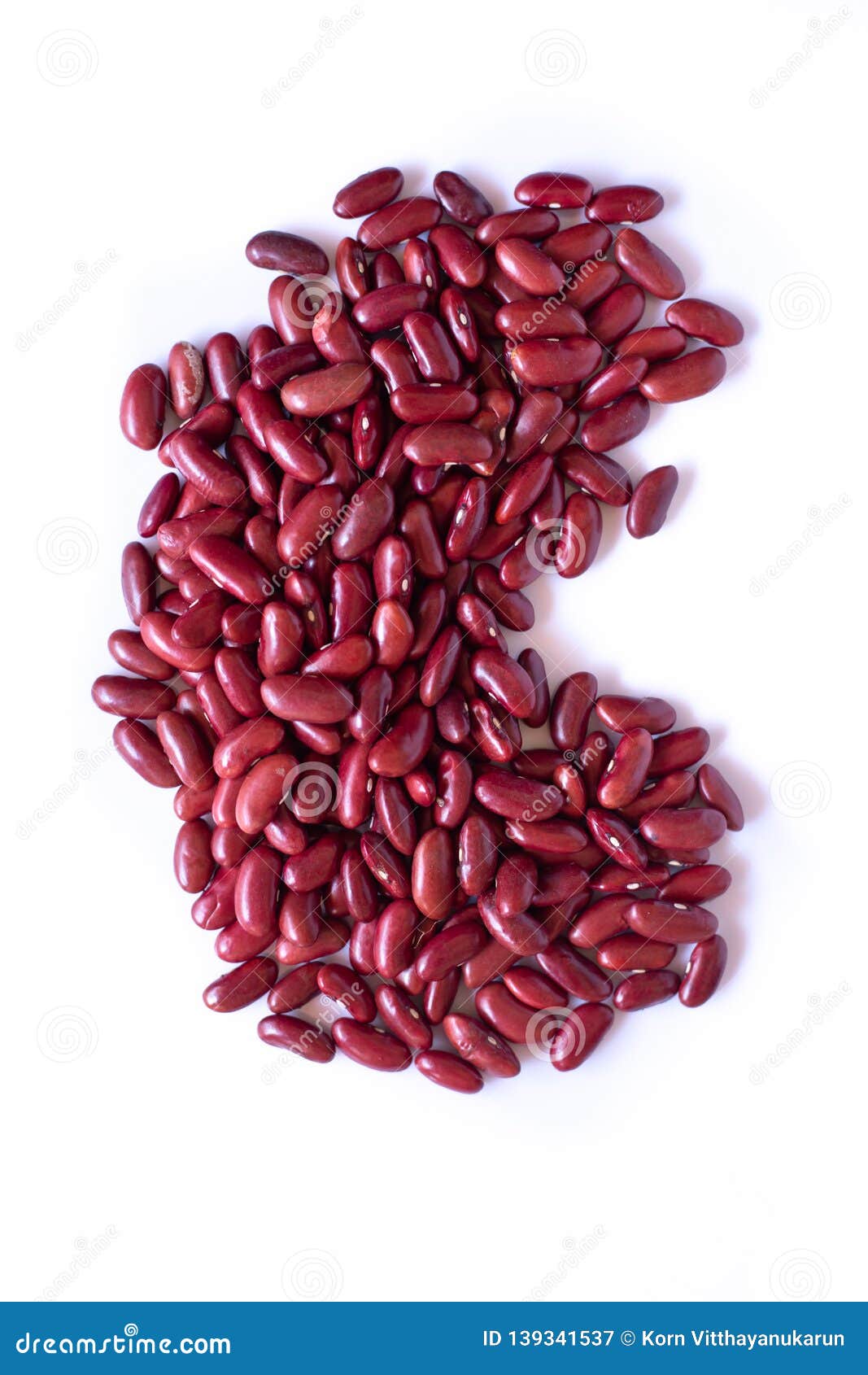Red Bean on White Background Stock Image - Image of vegetarian, bean ...