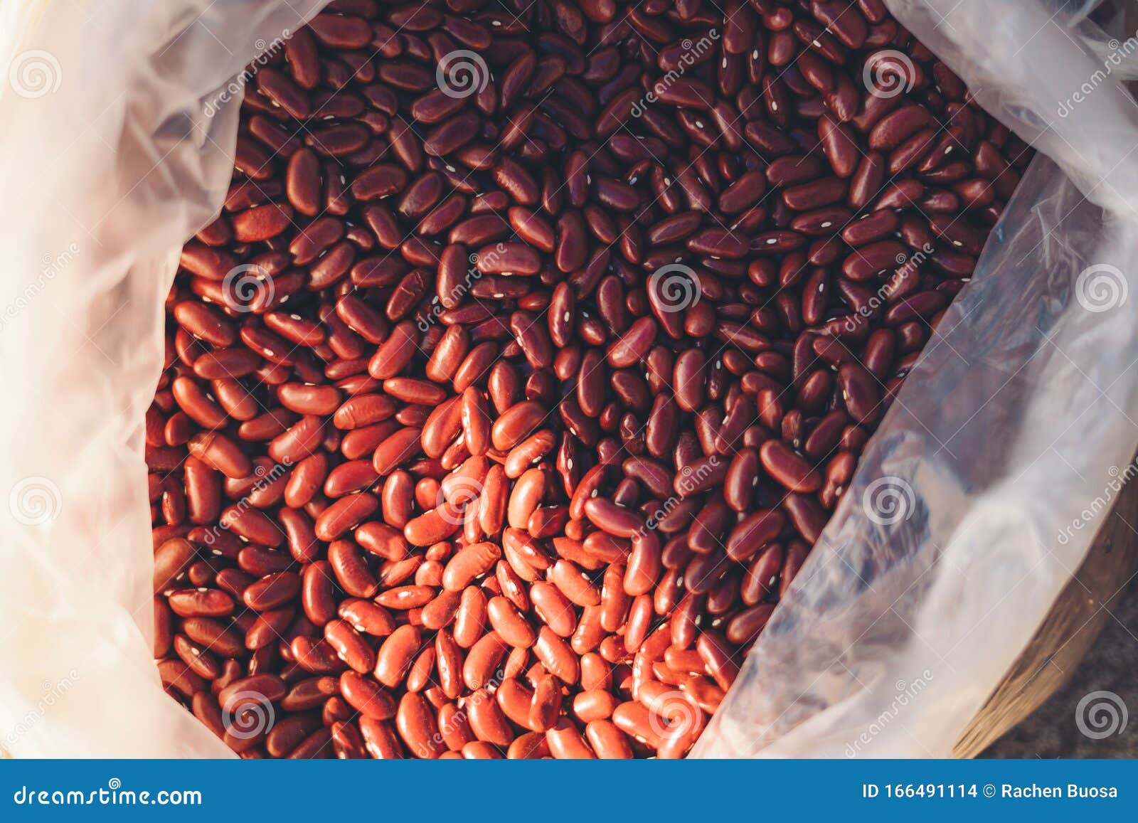 Red Beans in the Bag at the Market Stock Photo - Image of healthy ...