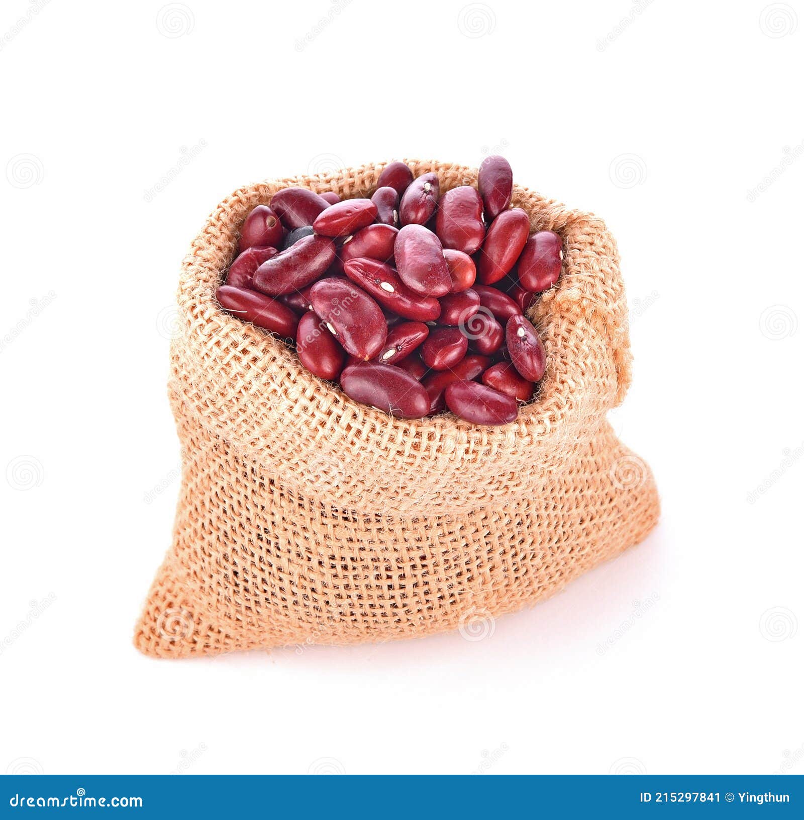 Red Beans in a Bag on White Background Stock Image - Image of healthy ...