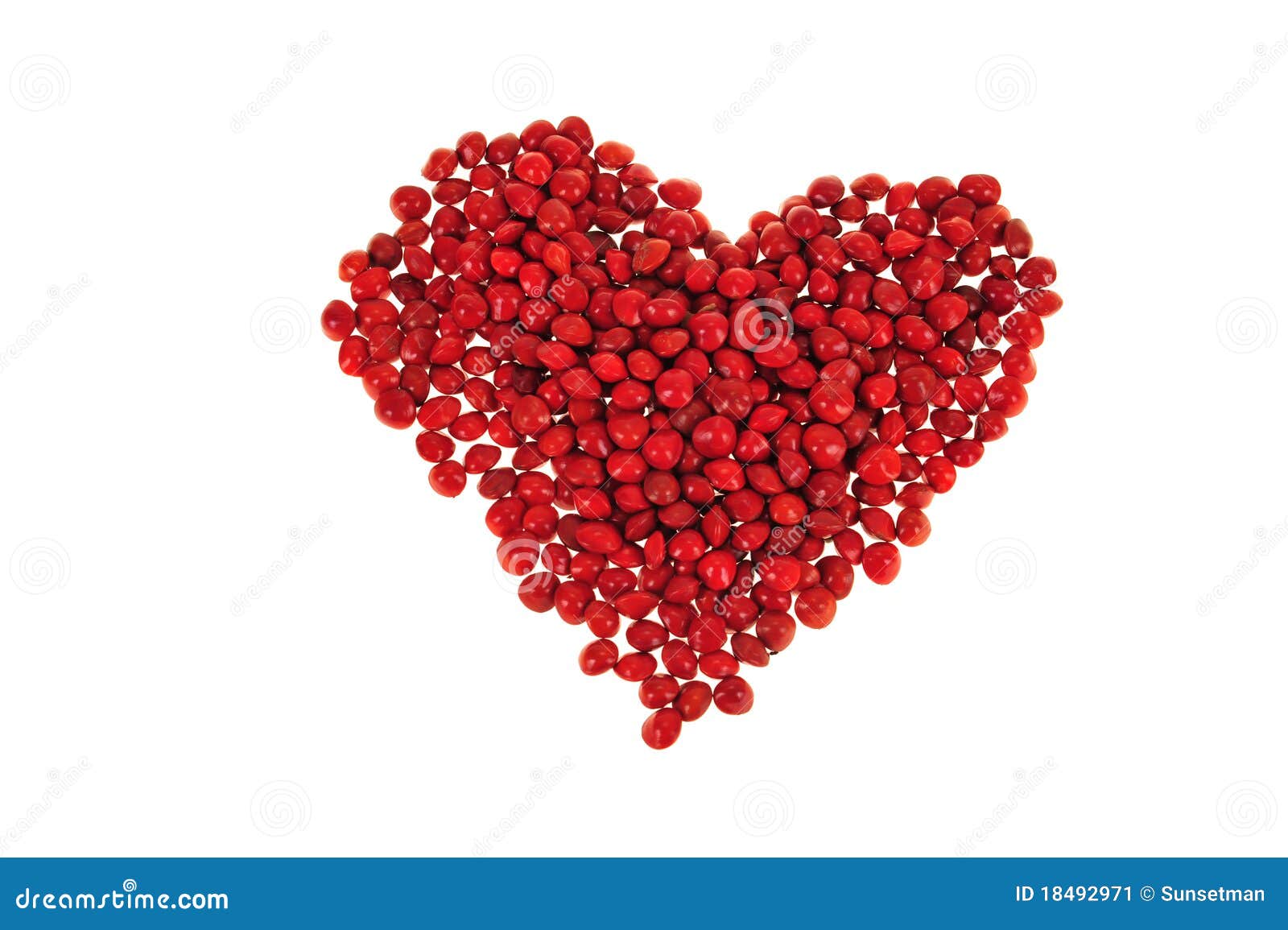 Red Beans Forming Heart Shape Stock Image - Image of feel, romance ...