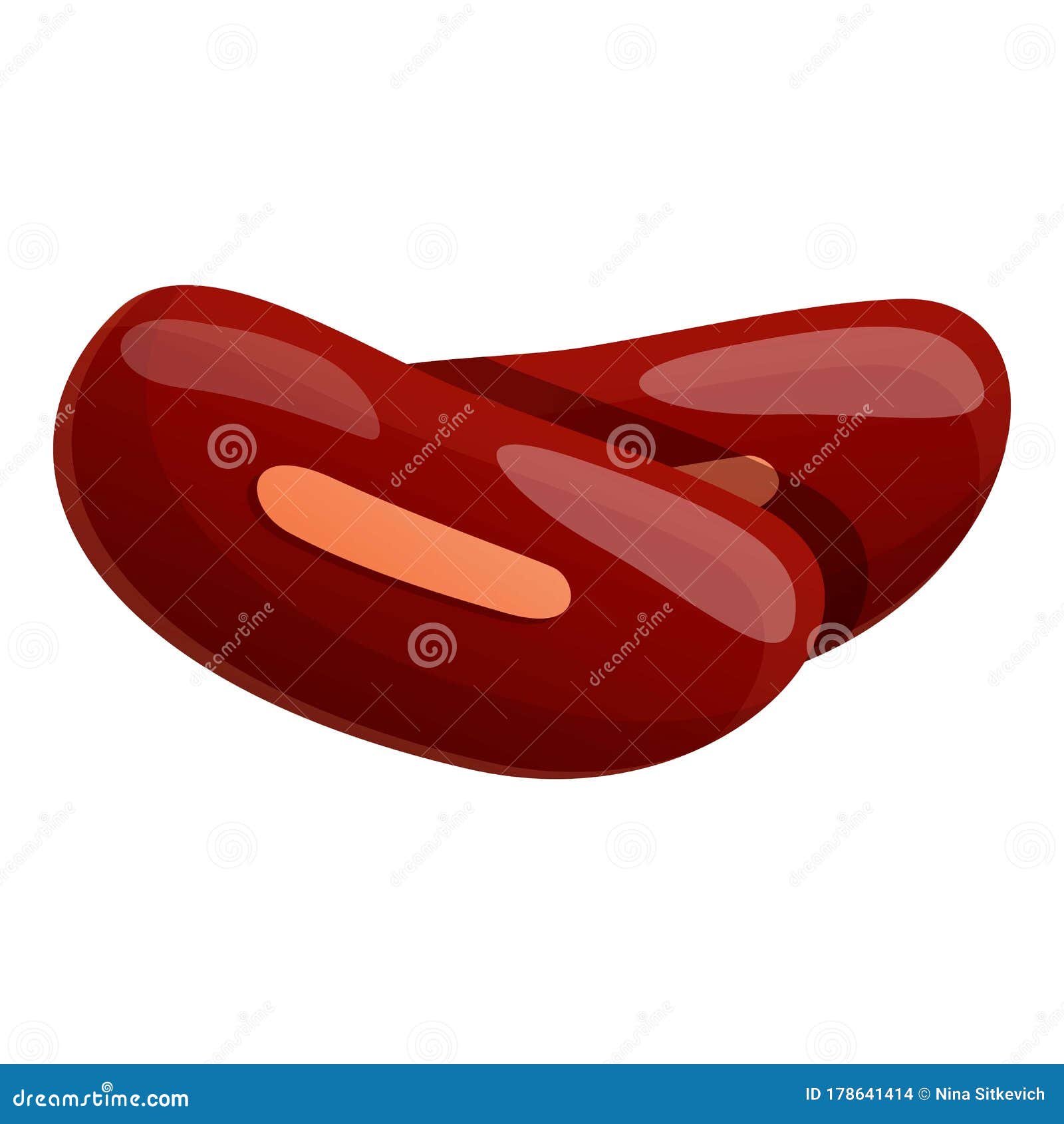 Red Beans Icon, Cartoon Style Stock Vector - Illustration of mexico ...
