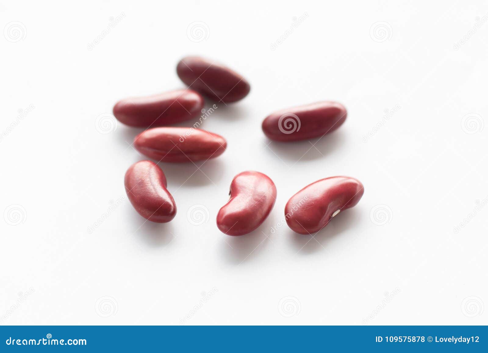 Red beans isolate on white stock photo. Image of life - 109575878