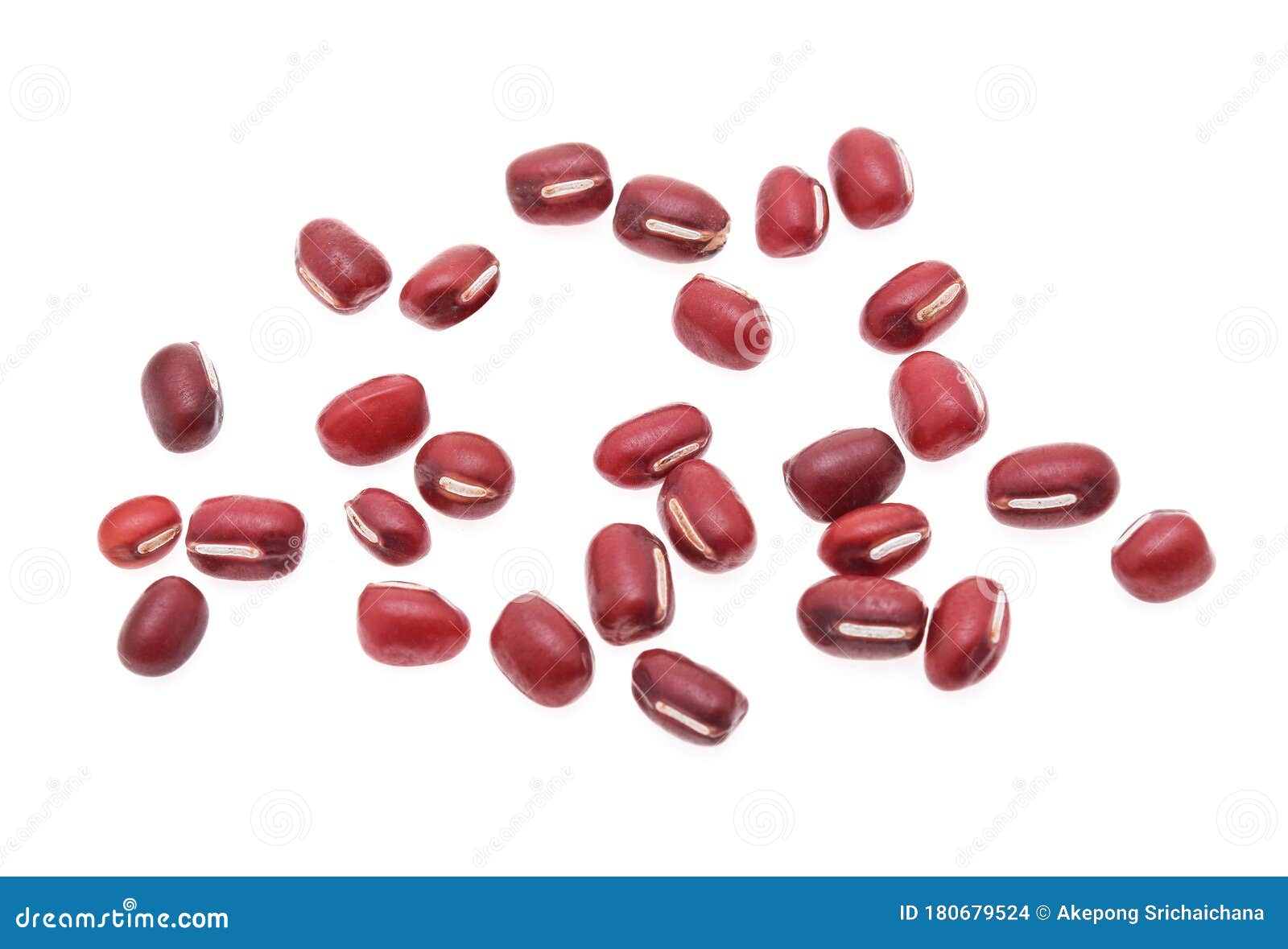 Red Beans Isolated on White Background Stock Photo - Image of grain ...