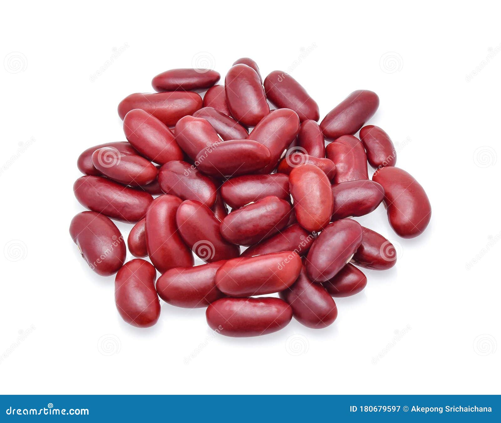 Red Beans Isolated on White Background Stock Image - Image of diet ...