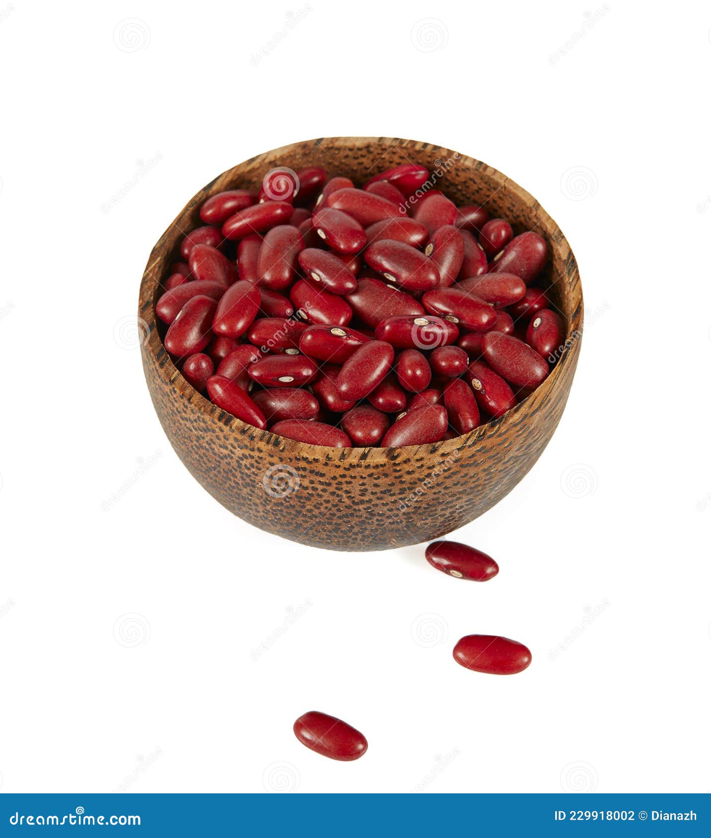 Red Beans Isolated on White Background Stock Photo - Image of macro ...