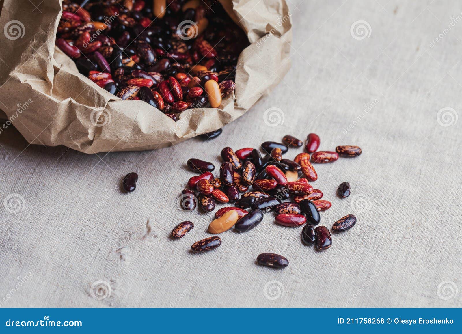 Red Beans in a Paper Bag. Eco-friendly Materials for Packaging Products ...