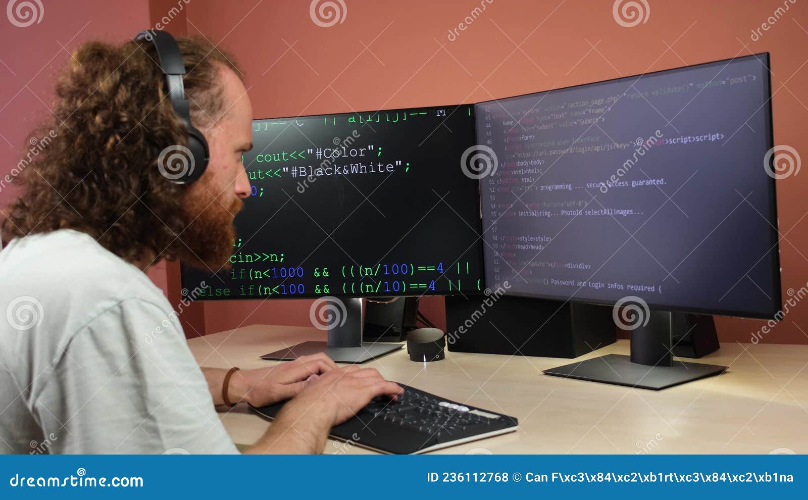 Programmer Who Writes Code on Computer Stock Footage - Video of hands ...